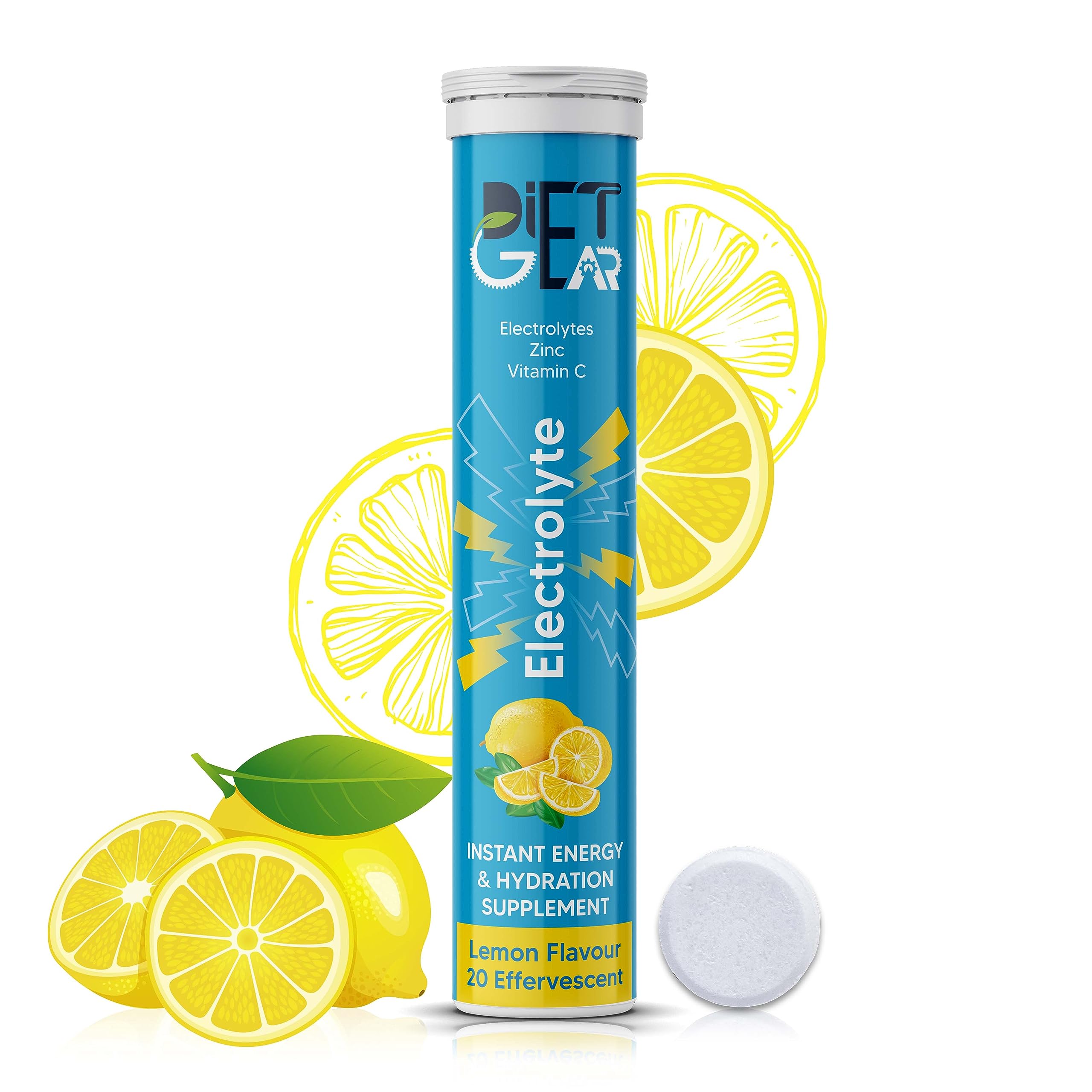 Buy DIET GEAR - Electrolyte Effervescent , Instant Hydration, Boost ...