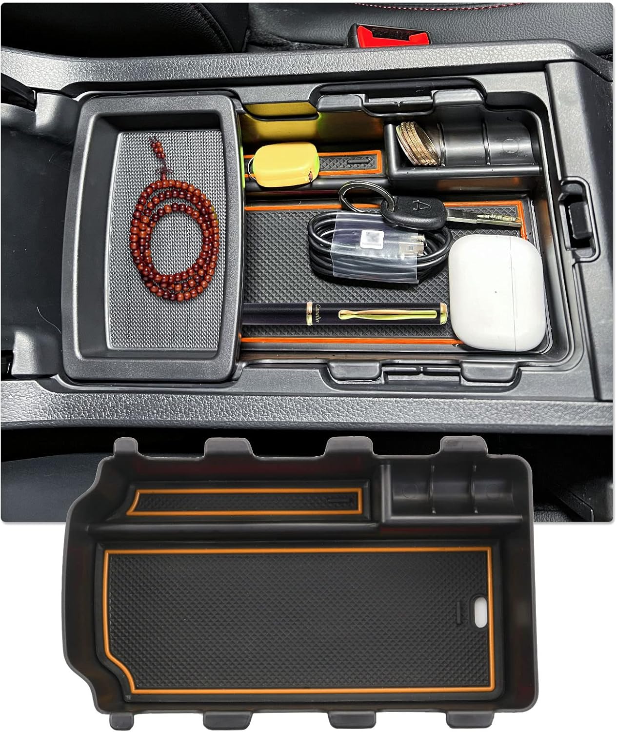 Buy R RUIYA Center Console Organizer Tray for 2022 Civic Armrest Box ...