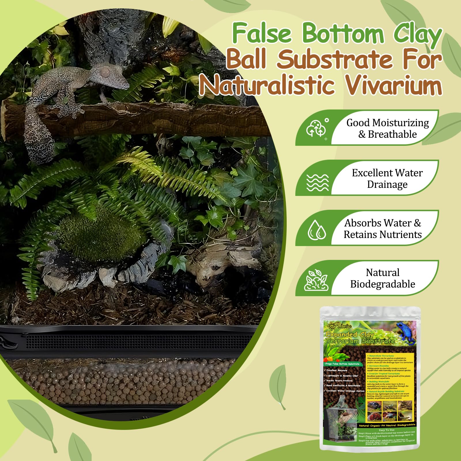 Snapklik.com : Riare 6LBS Expanded Clay Balls Terrarium Substrate For ...