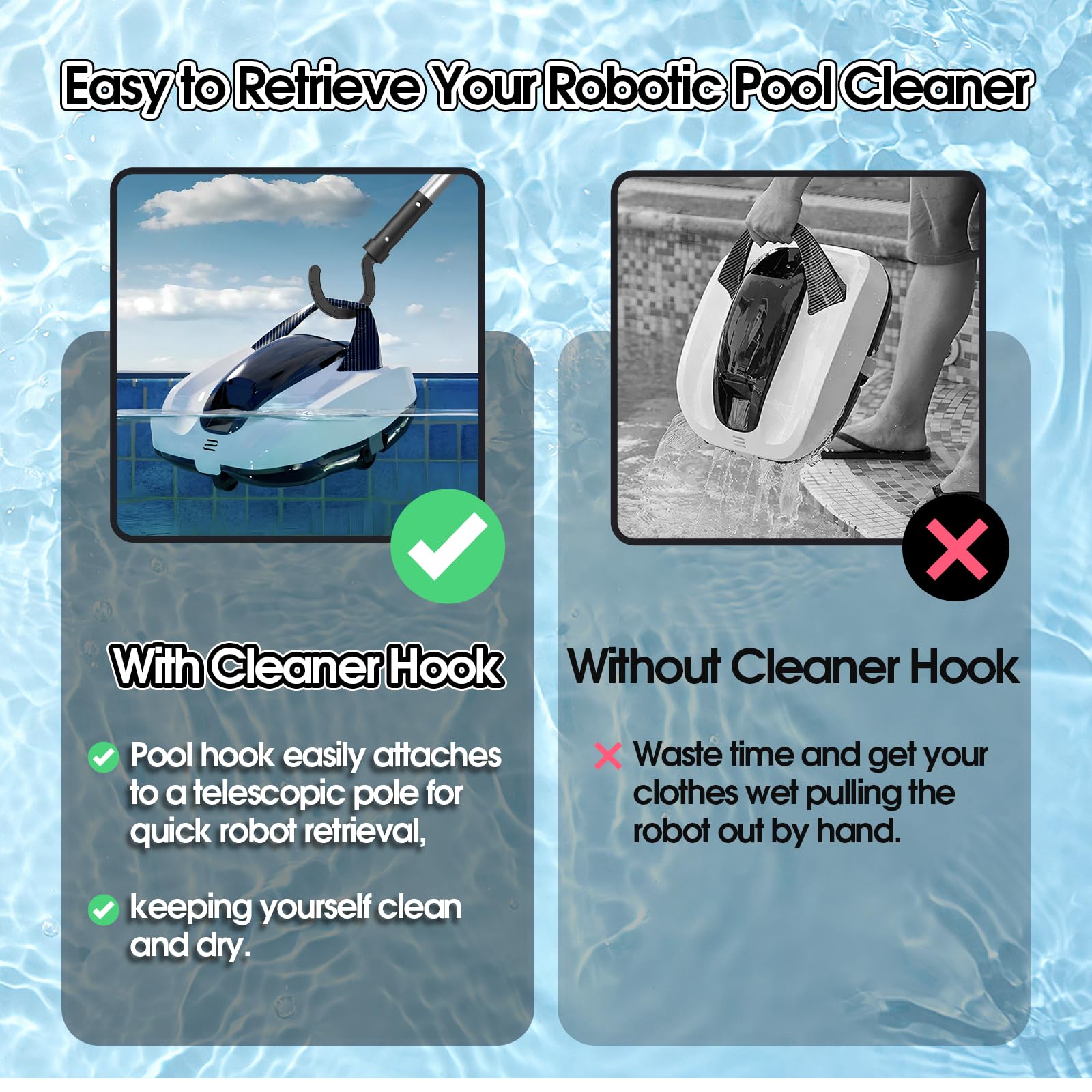 Snapklik.com : UCEDER Universal Pool Hook For All Robotic Cleaners ...
