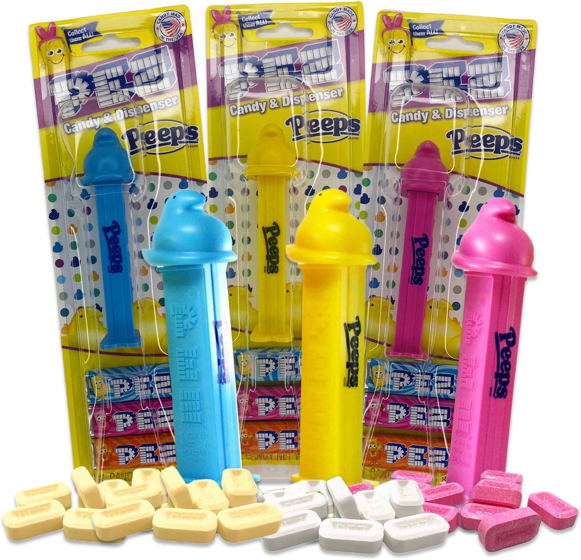 Amazon.com : Easter Pez Candy Dispenser 3 Pack. Pez Dispensers Bulk ...
