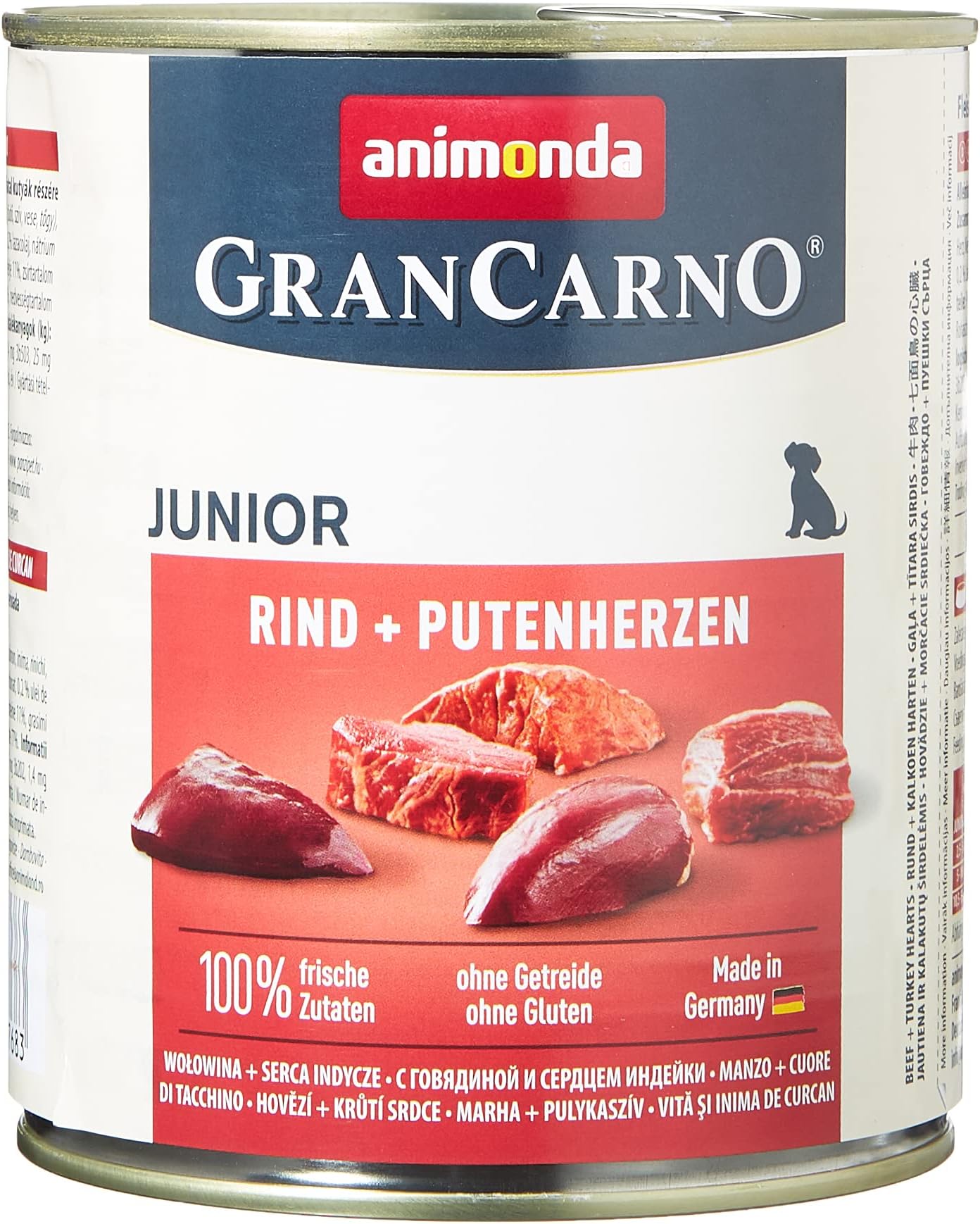 Animonda Gran Carno Junior Dog Food, Wet Food for Dogs in Growth, Pack ...