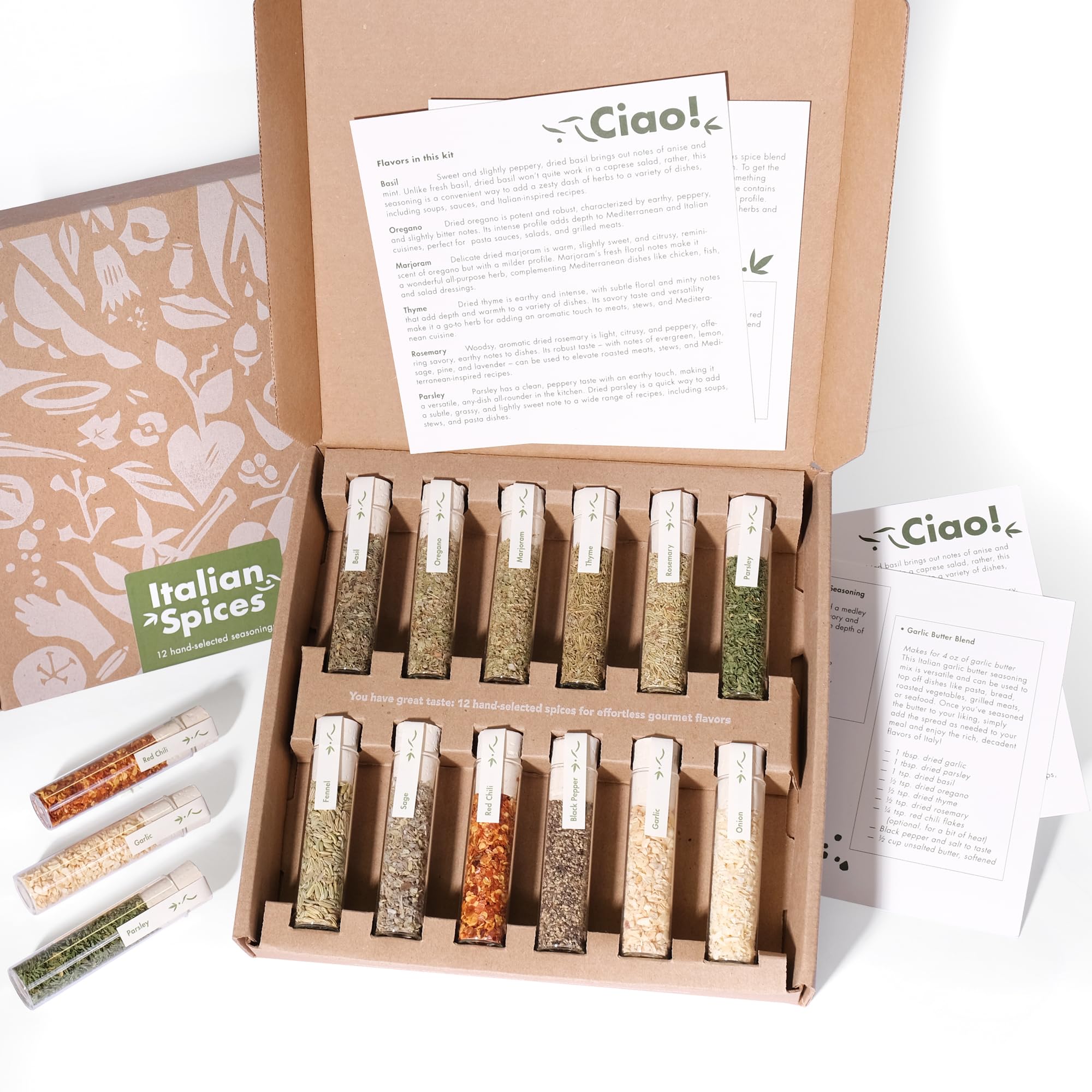Amazon.com : Craftly 12 Italian Spices Gift Set | Italian Herbs ...