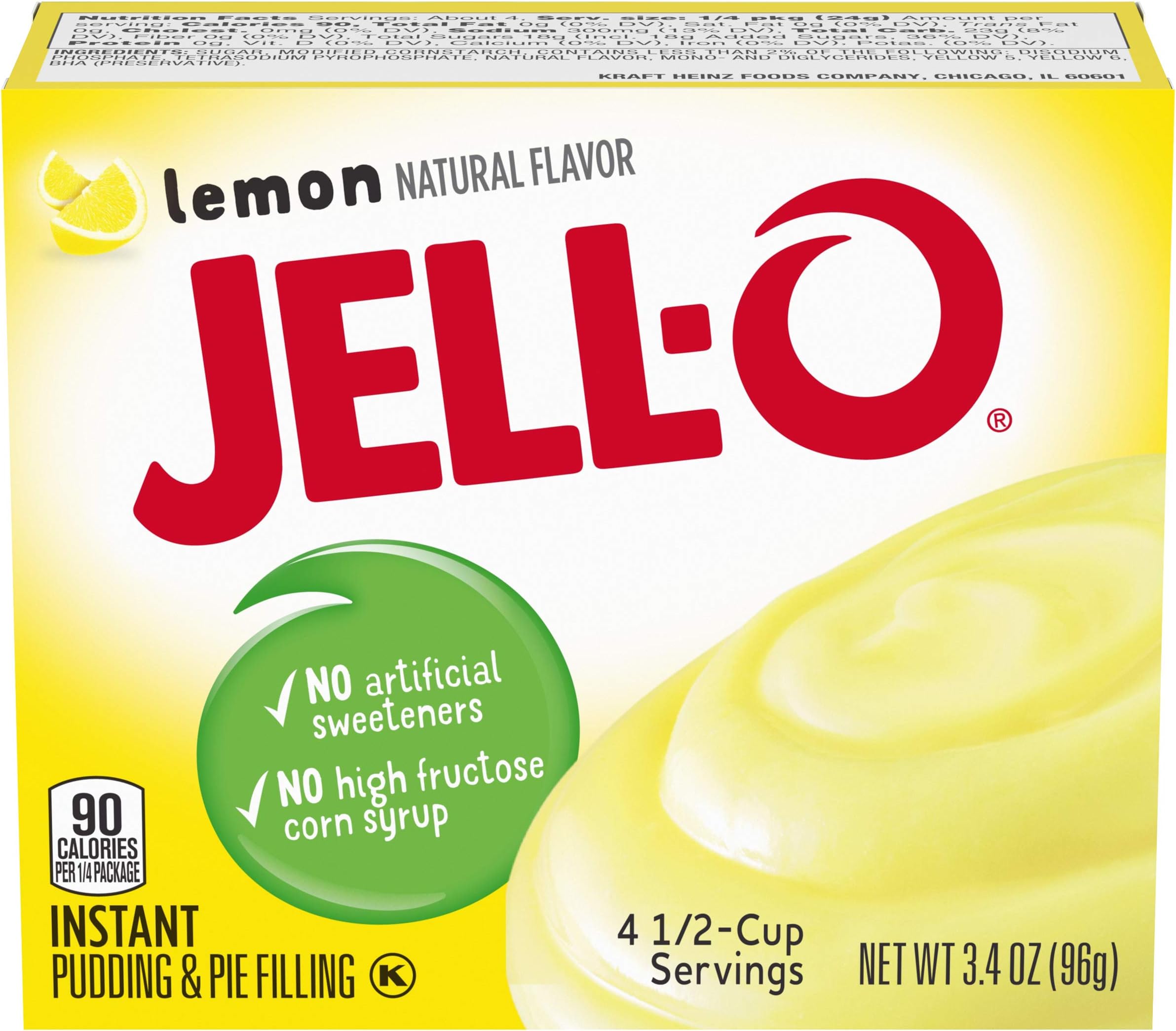 Amazon.com : Jell-O Lemon Cook & Serve Pudding Mix 4.3 Ounce Box (Pack ...