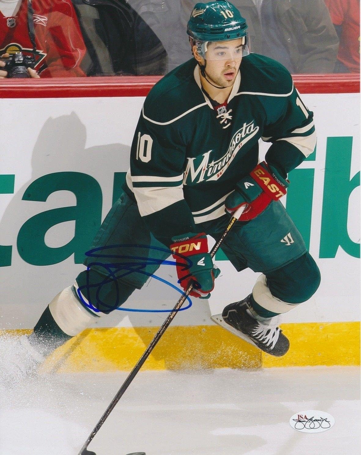 Devin Setoguchi Autographed Photo - 8x10) - JSA Certified - Autographed ...