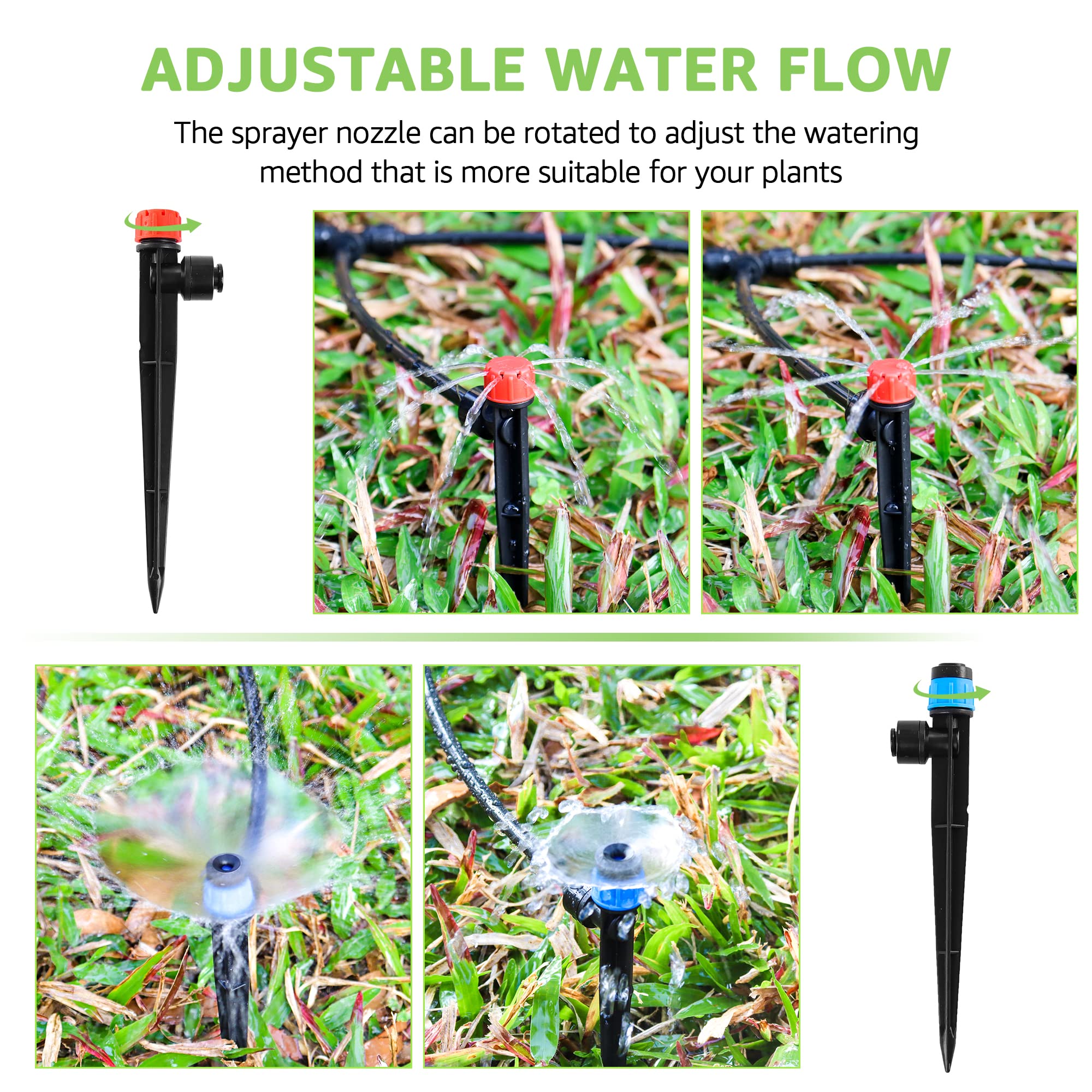 Snapklik.com : MIXC Easy-Connect Drip Irrigation Kit, 100FT Garden ...