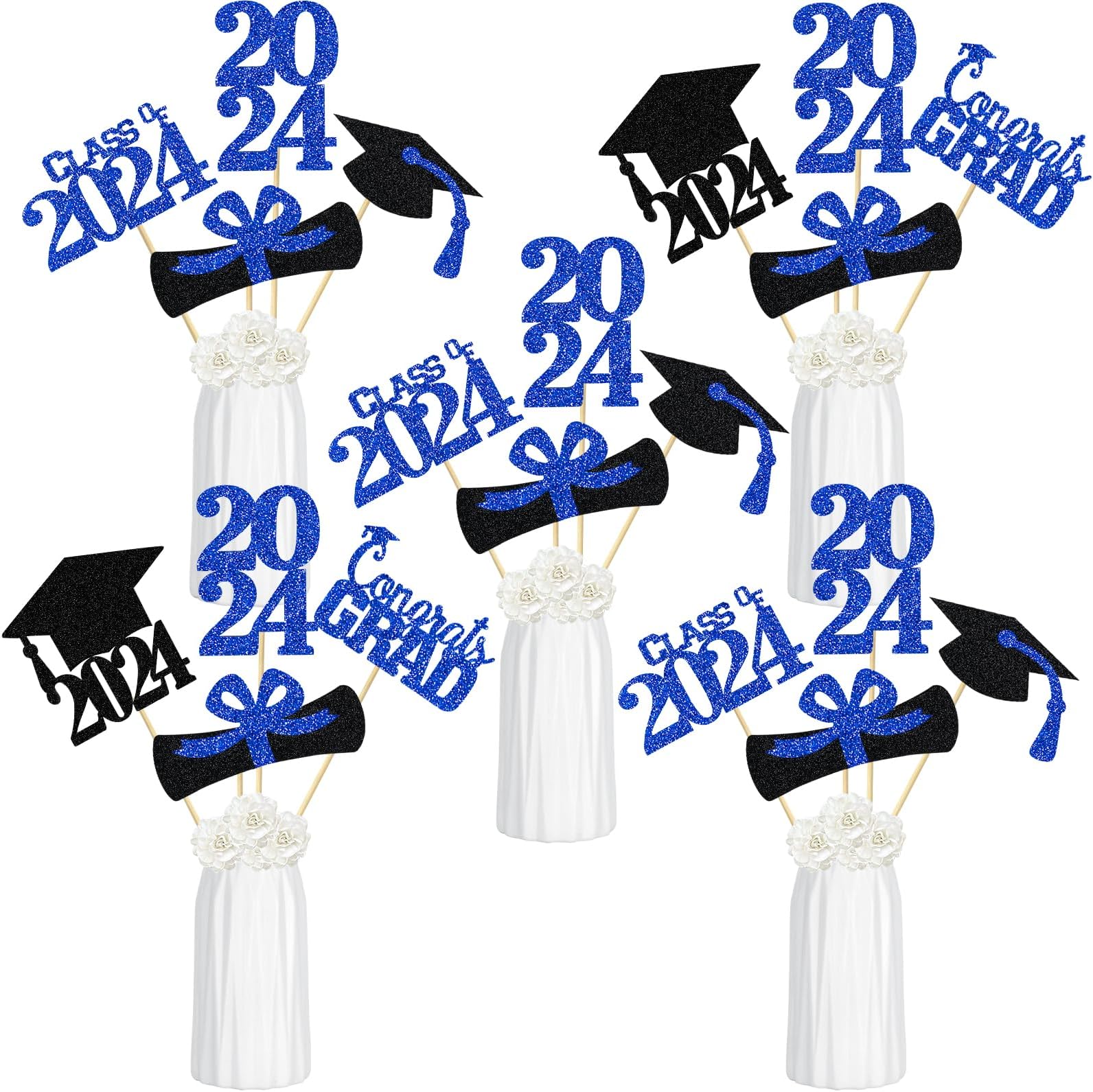 Amazon.com: Blue Graduation Party Centerpieces for Tables 2024 ...