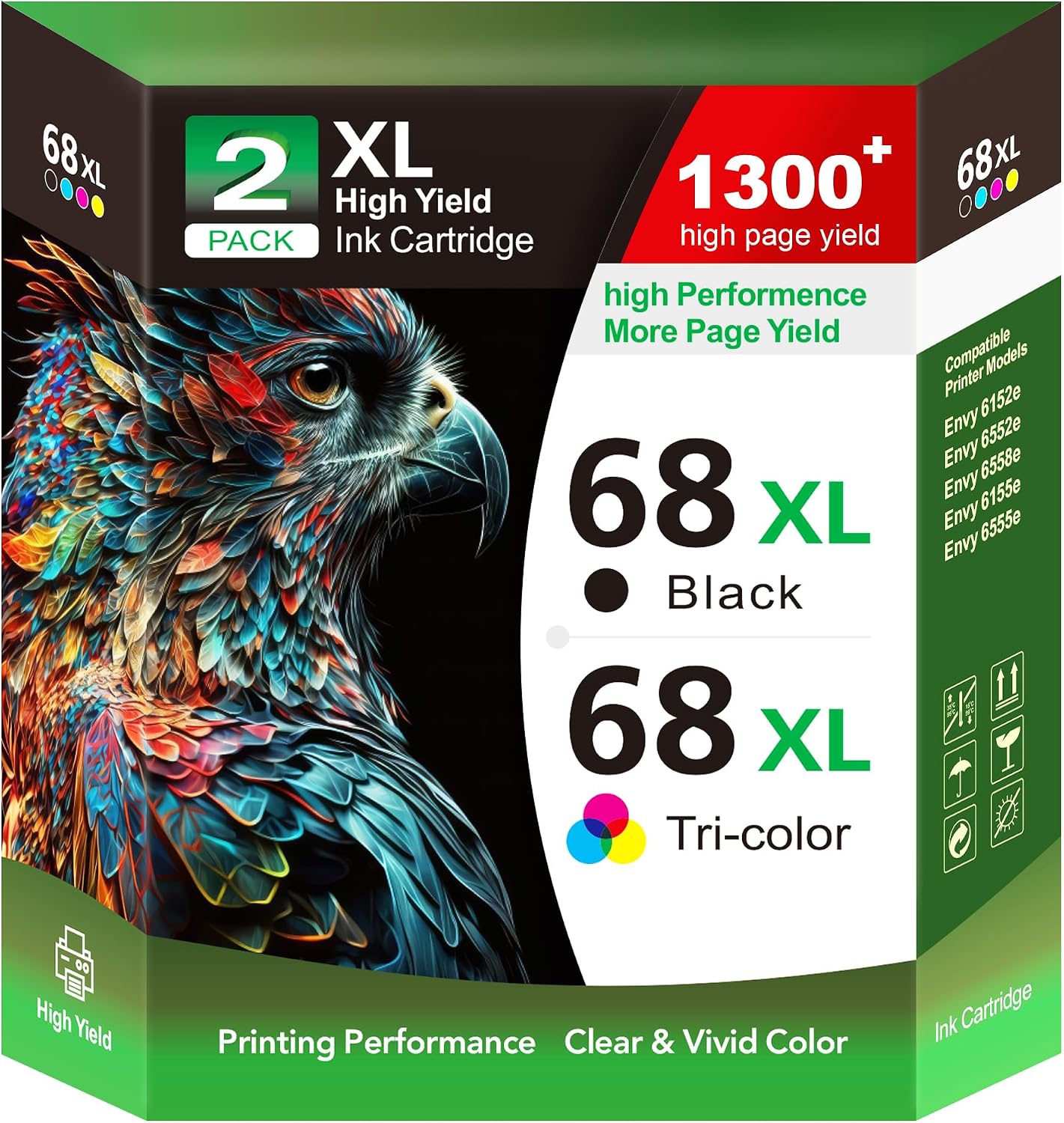 Amazon.com: RBBRVV 68XL High Yield Ink Cartridges Combo for 68 Ink ...