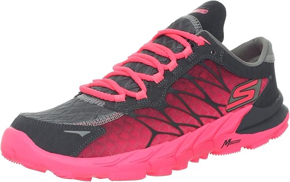 Skechers Womens Go Bionic Trail Charcoal/Hot Pink Athletic and Outdoor ...