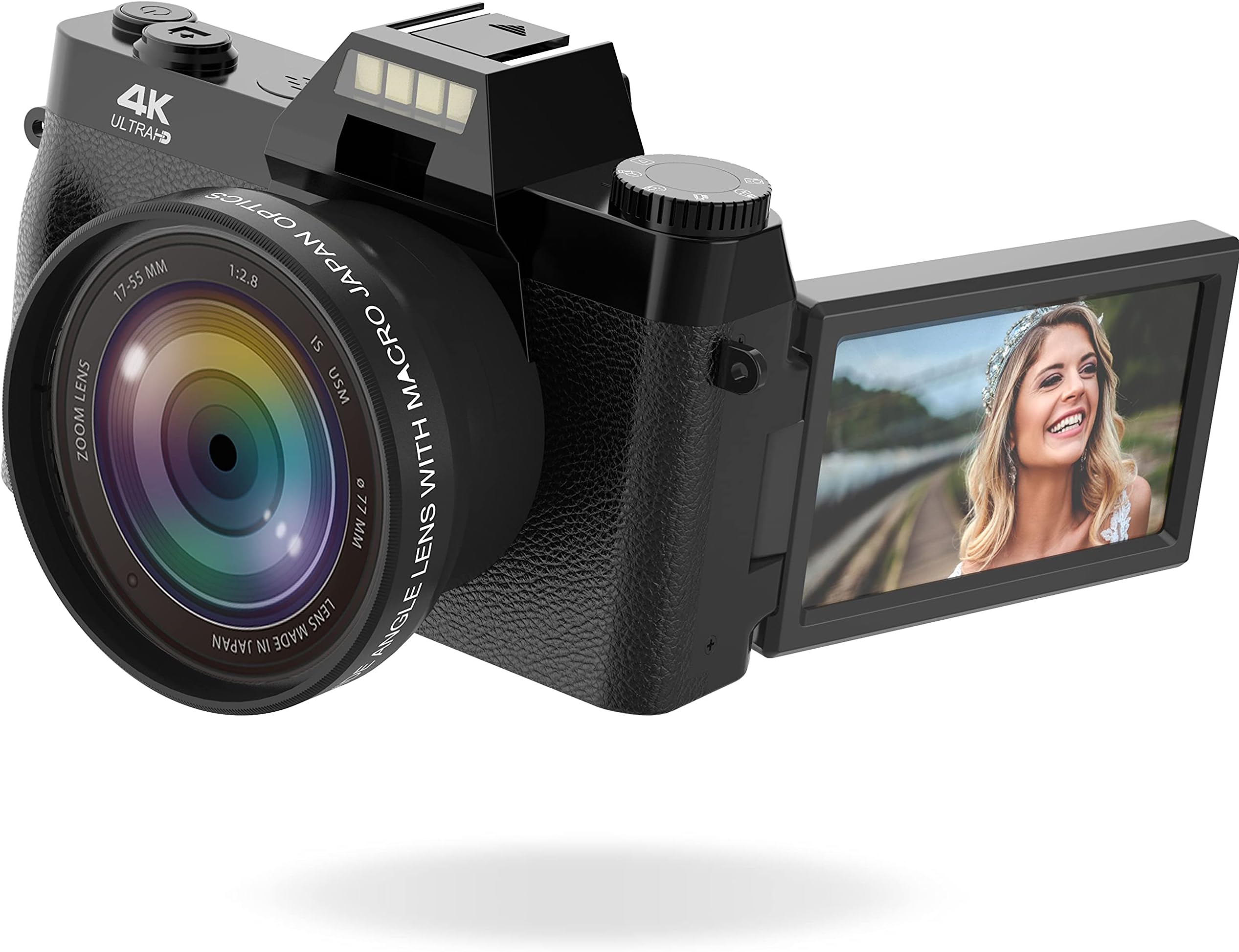 Amazon.com : Vlogging Camera, 4K Digital Camera for YouTube with WiFi ...
