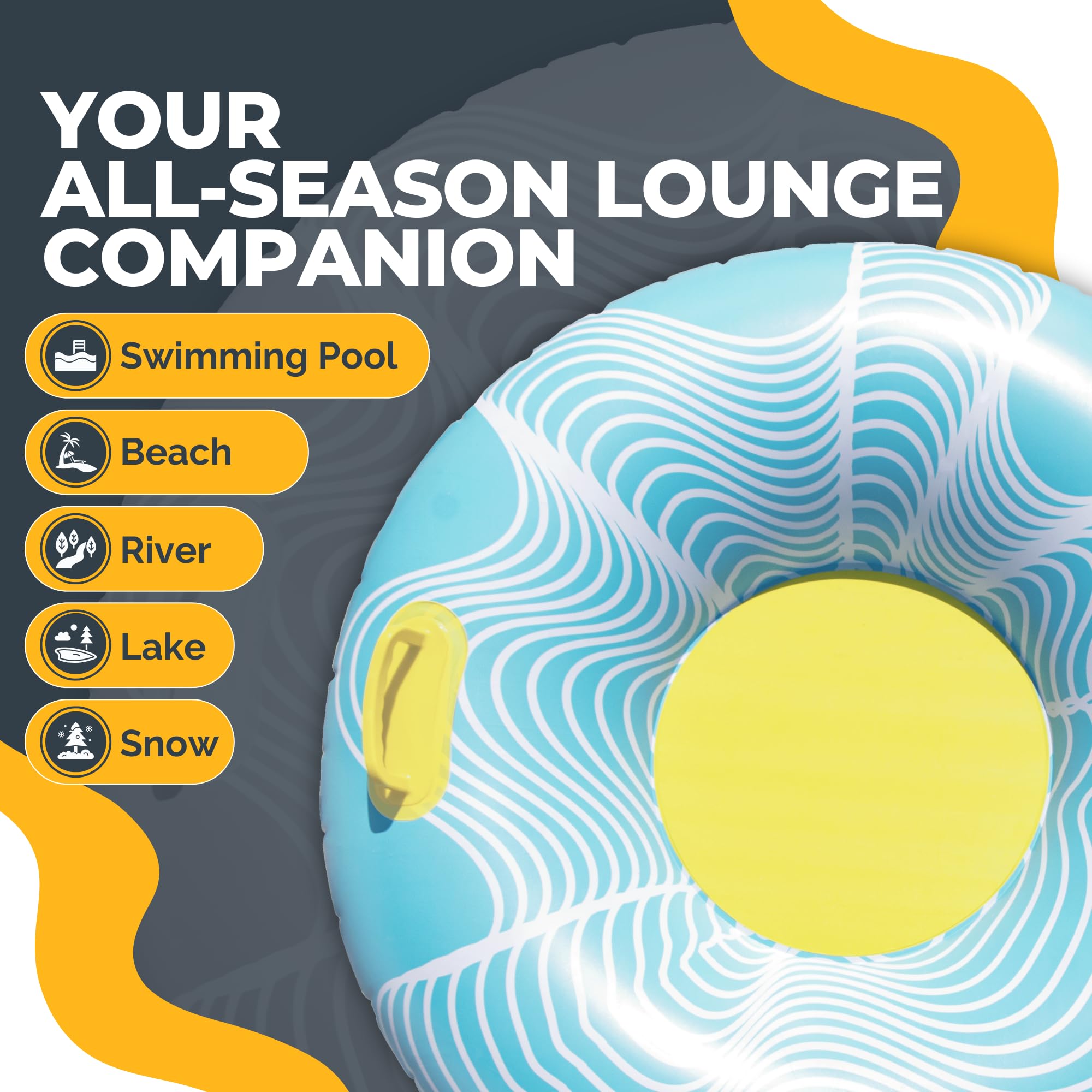 Snapklik.com : Solstice By SWIMLINE 36" Inflatable All-Season Snow Tube ...