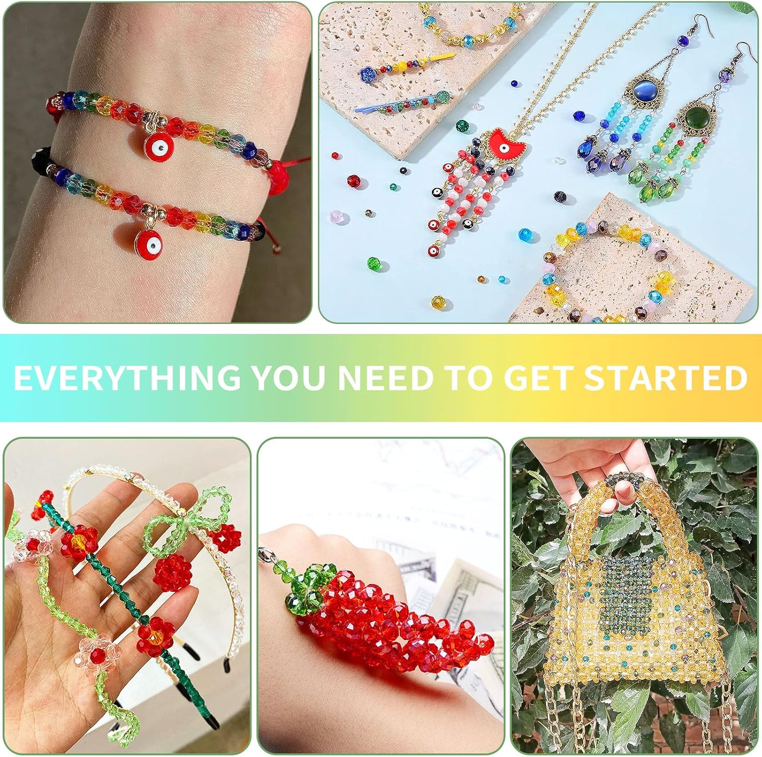 BONNY BOXX 2000 cuentas de cristal redondas facetadas de acrílico de 0. ...