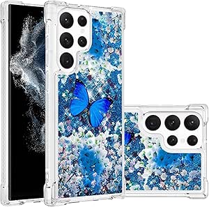 Amazon.com: Monwutong Slim Fit Phone Case for Samsung Galaxy S23 Ultra,Crystal Bling Quicksand ...
