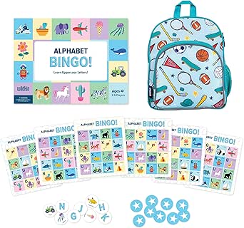 Amazon.com | Wildkin 12-Inch Backpack and Alphabet Bingo Educational ...