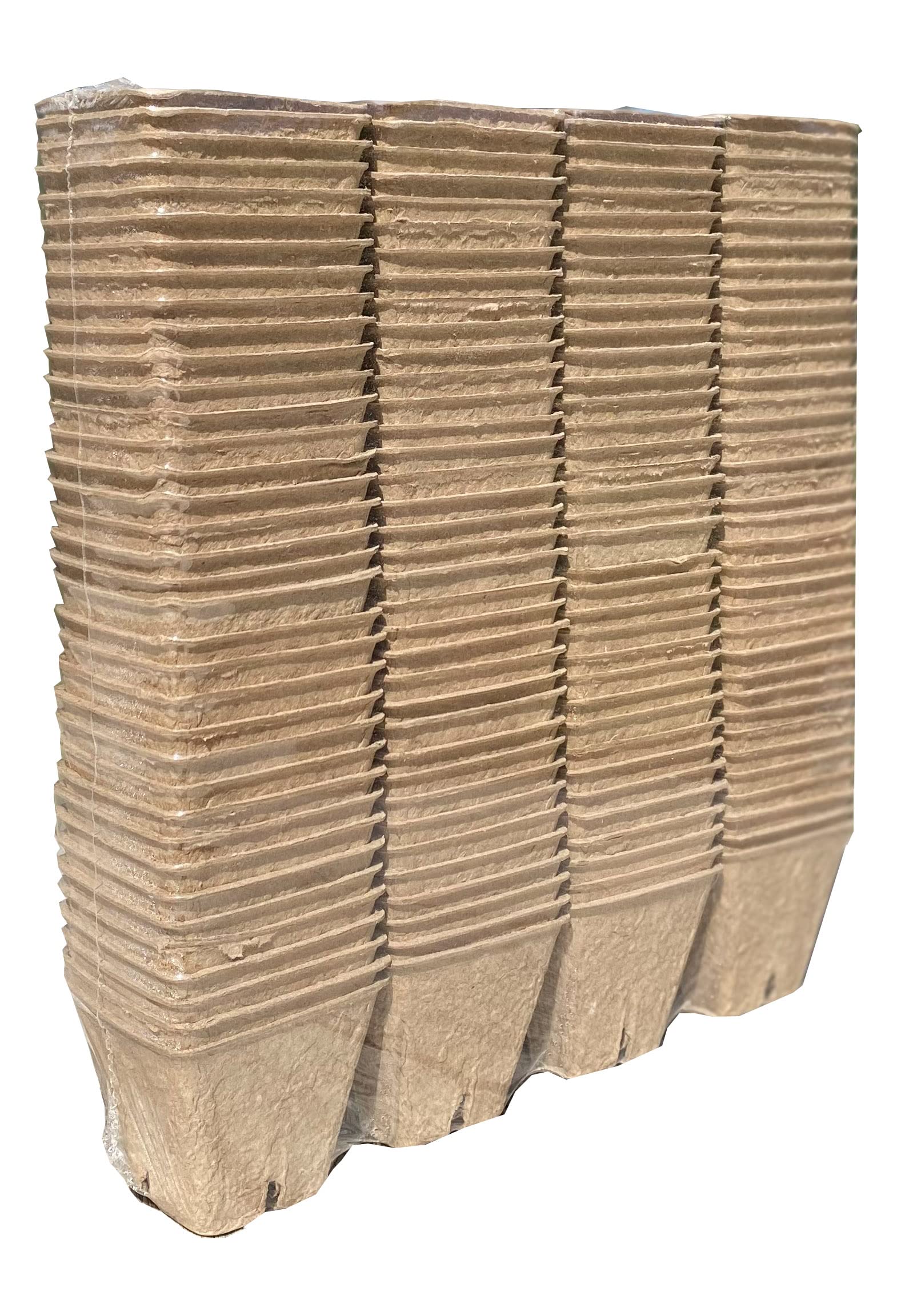Square Fibre 5cm Plant Pots (Pack of 144) Biodegradable and Compostable ...