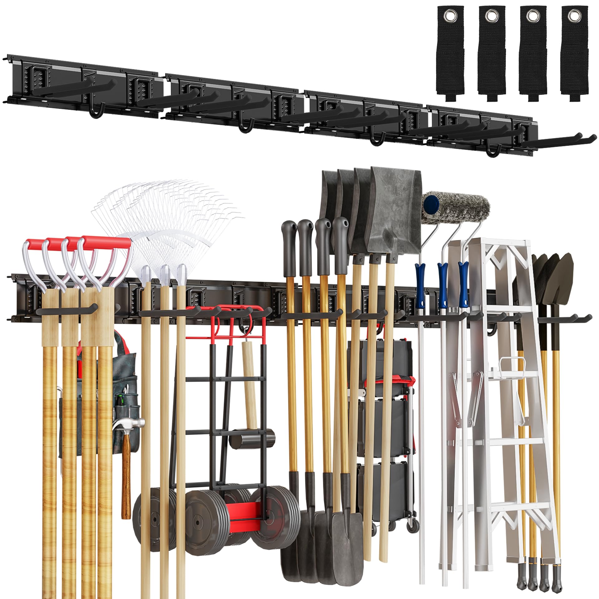 Maonlyking Wall Mount Tool Storage Rack, 20 PCS Heavy Duty Steel Yard ...