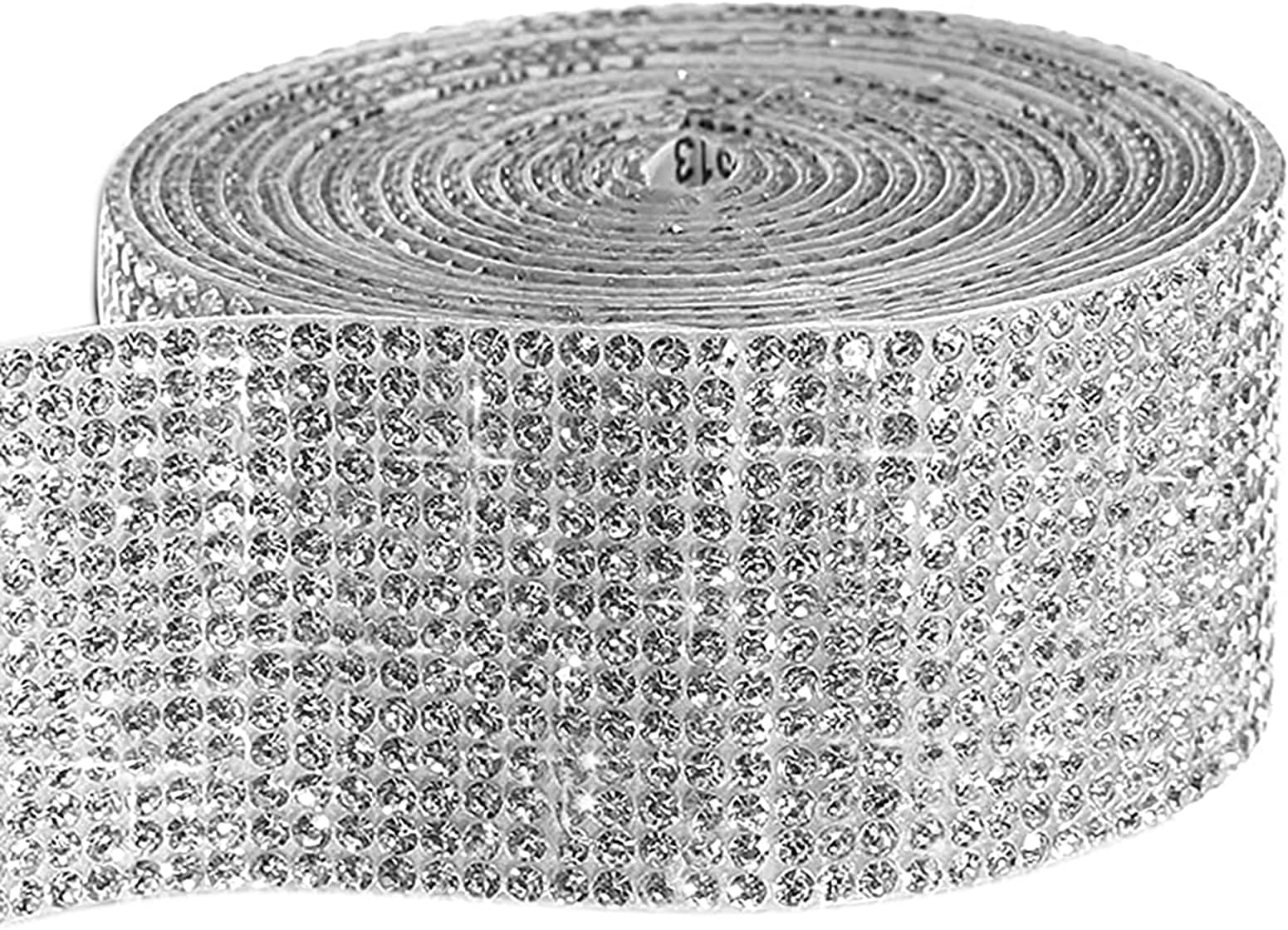 Amazon.com: Locacrystal Bling Rhinestone Ribbon DIY Iron-on Crystal ...