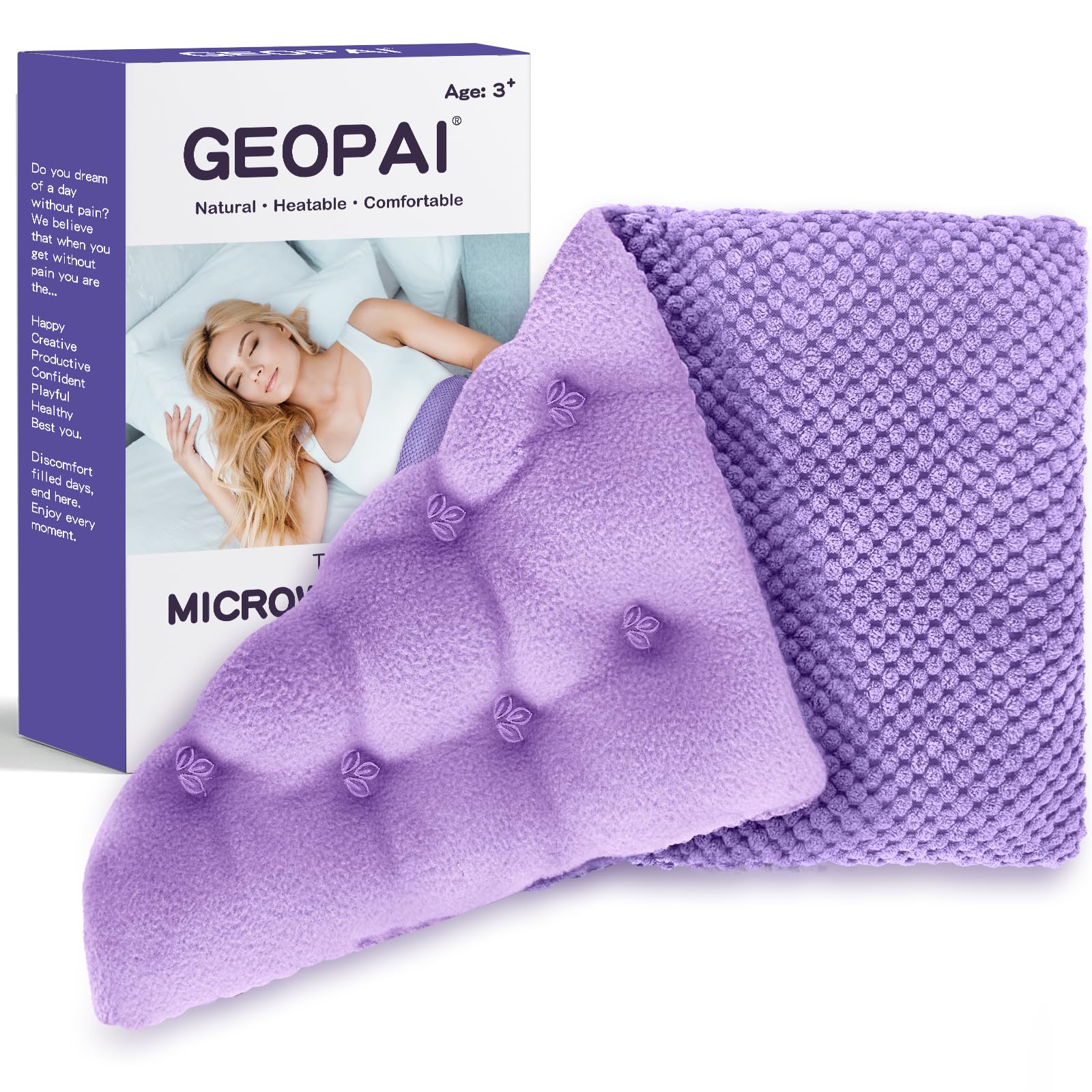 Amazon.com: Microwavable Heating Pads 15 * 9" for Pain Relief, Weighted ...