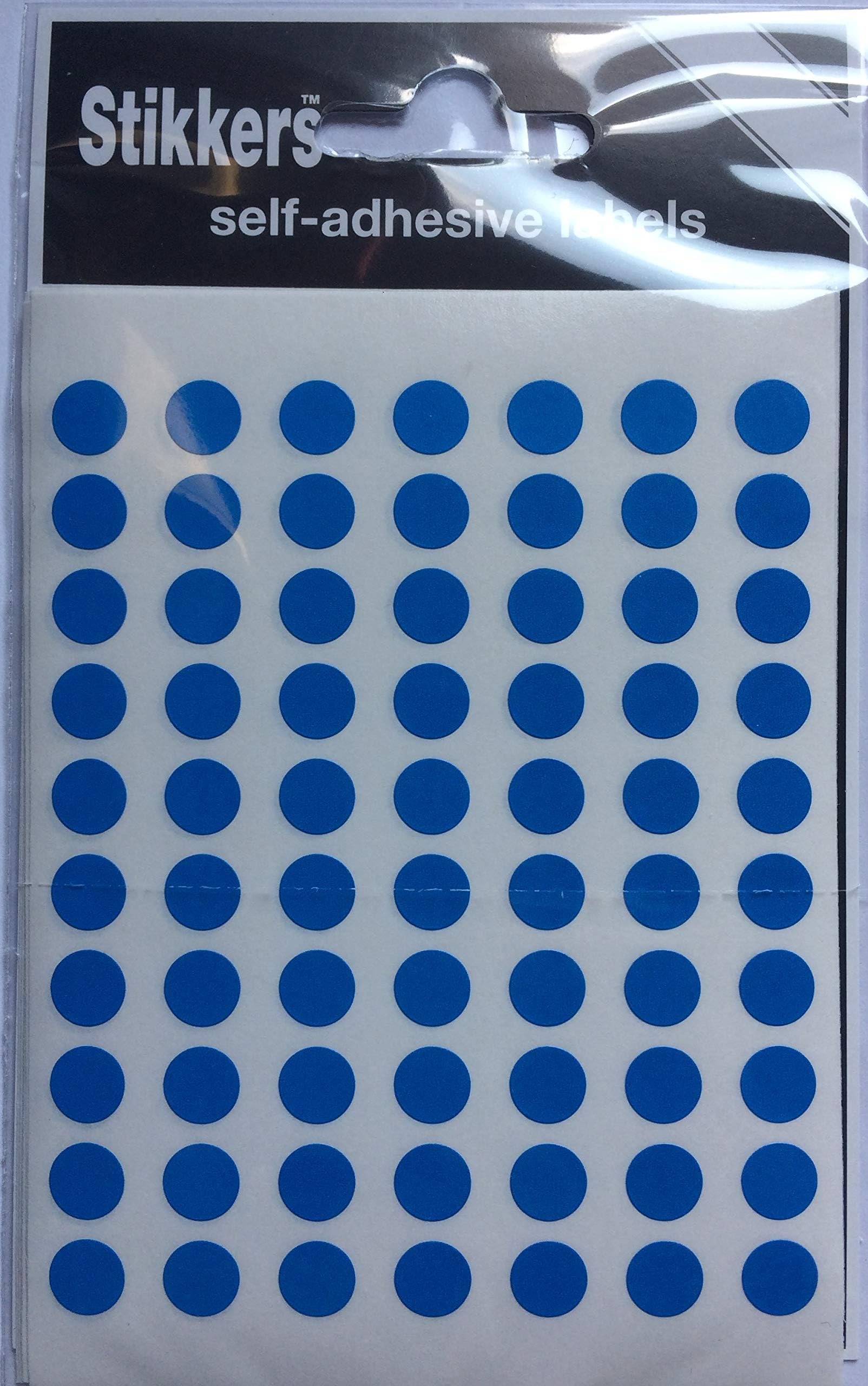 490 Blue 8mm Sticky Coloured Dots Easy Peel Self Adhesive Colour Coding ...