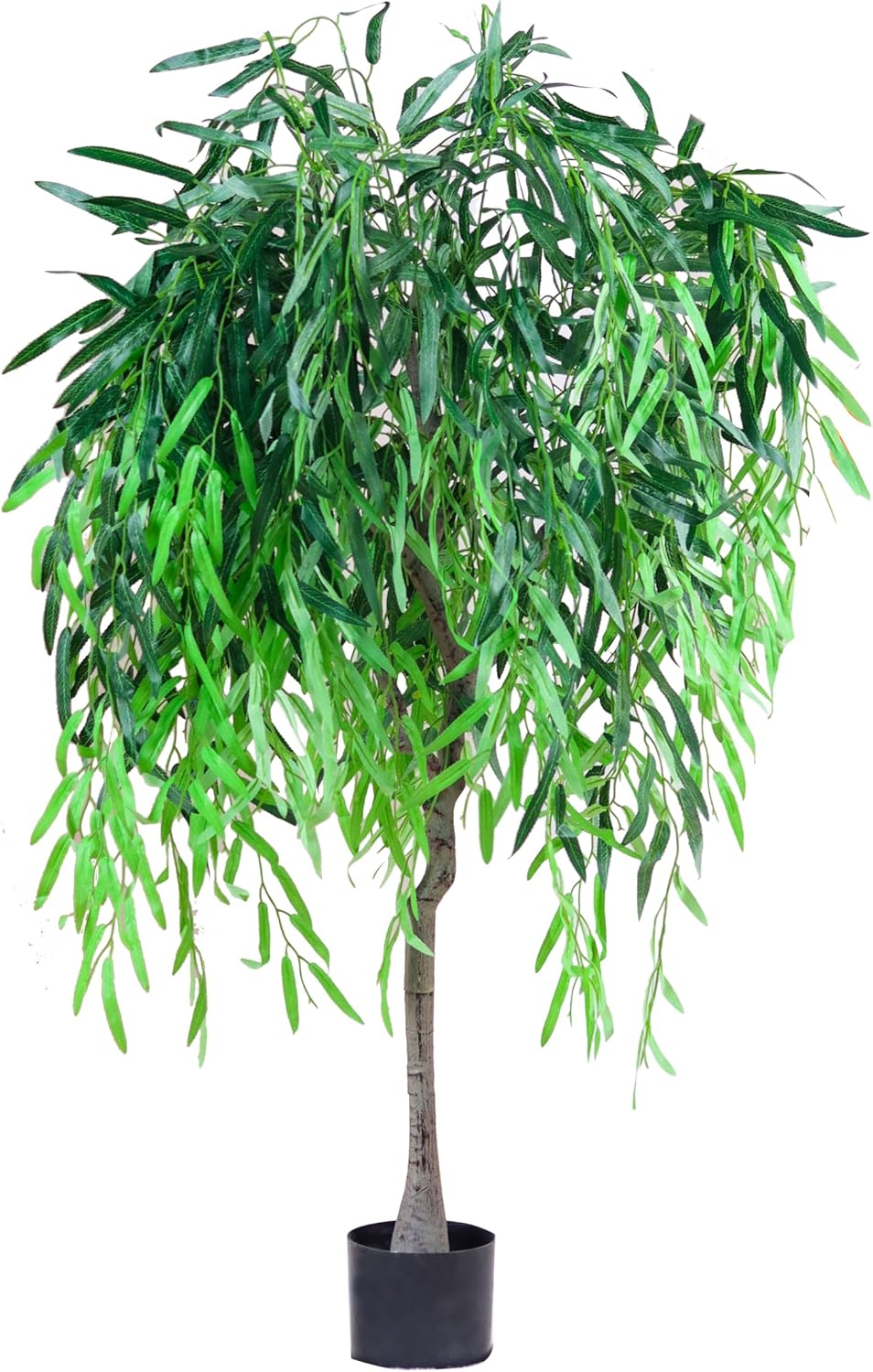 Amazon.com: ZYone Artificial Willow Tree Green Color Silk Plants for ...