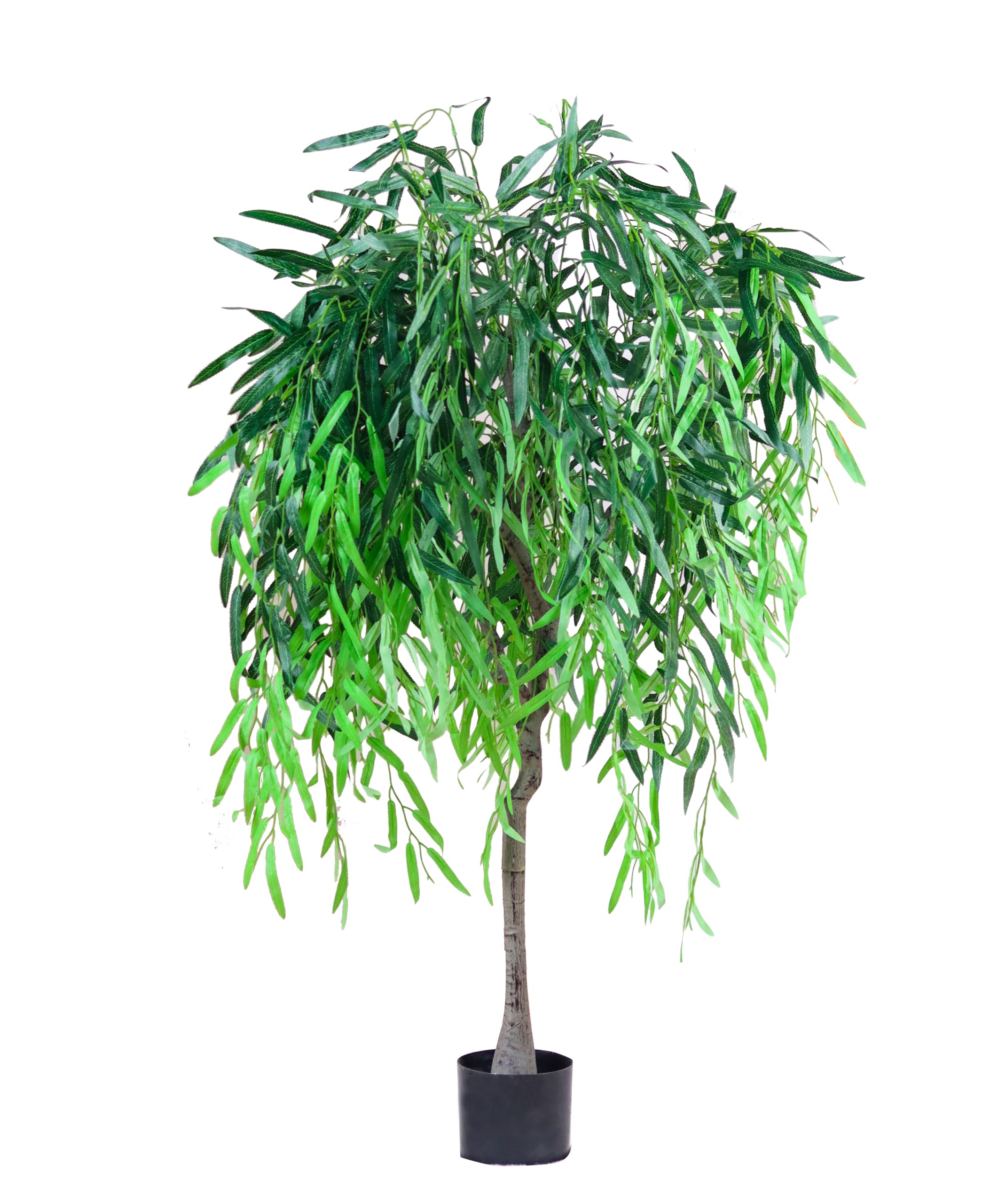 Amazon.com: Artificial Willow Tree Green Color Silk Plants for Indoor ...