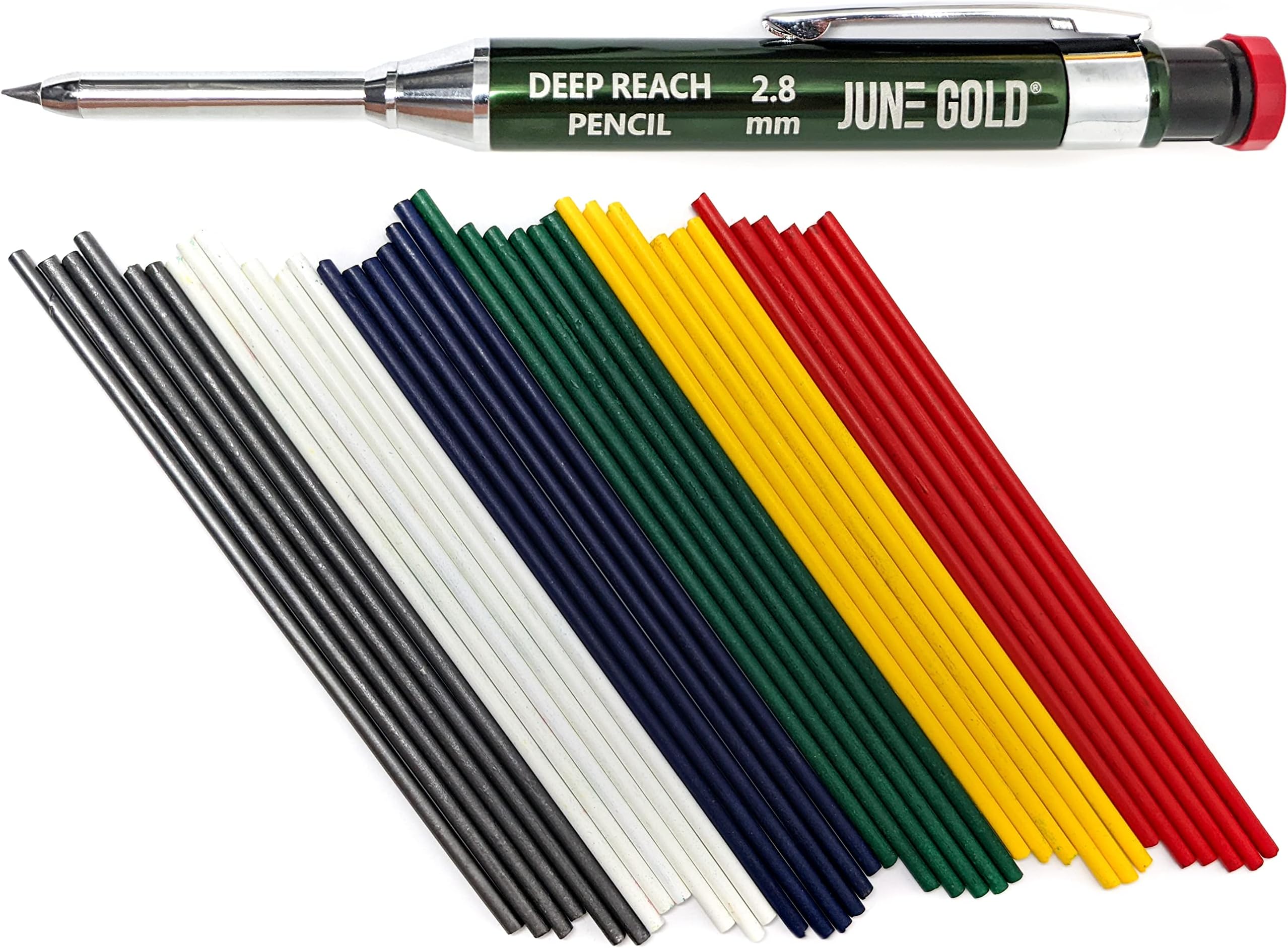 Amazon.com : June Gold 2.8 mm Deep Reach Mechanical Pencil, 36 Colored ...