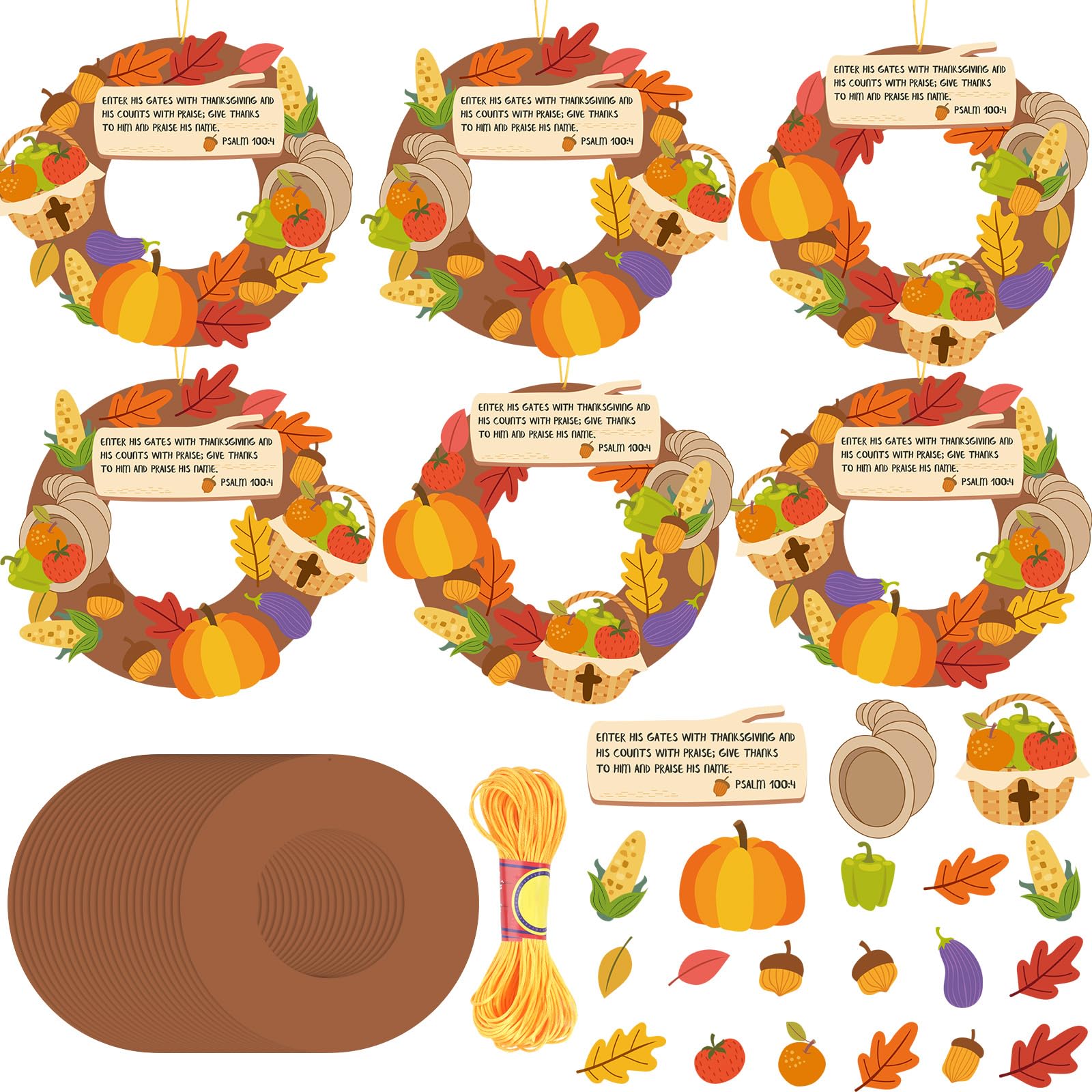 Amazon.com: Lunmon 24 Sets Thanksgiving Crafts for Kids Bulk ...