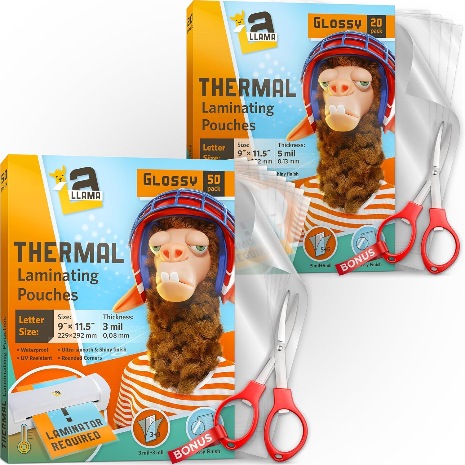 Amazon.com : Thermal Laminating Pouches: Letter Size 9 x 11.5 (20 ...