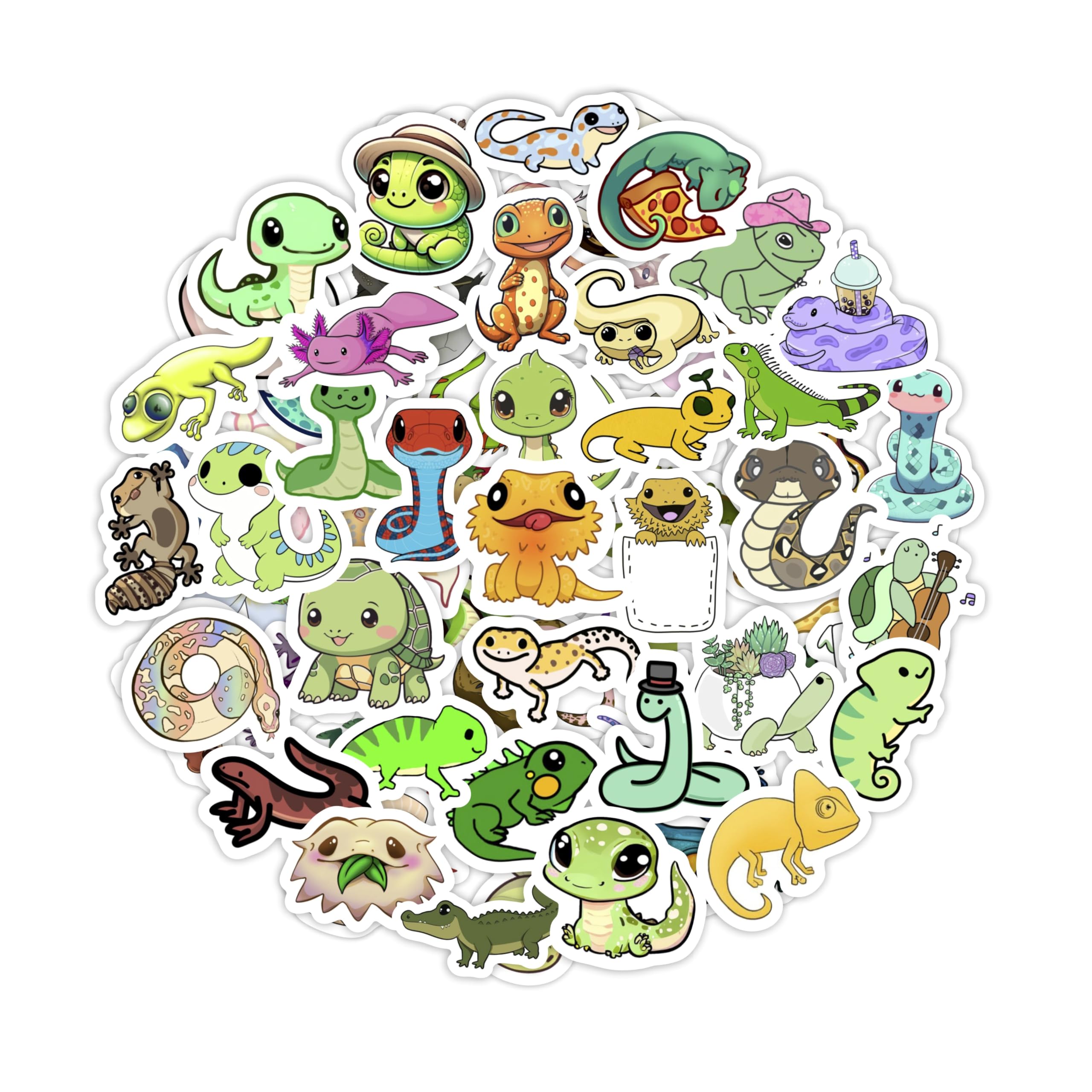 Amazon.com: 100Pcs Reptile Stickers, Lizard Stickers for Water Bottle ...