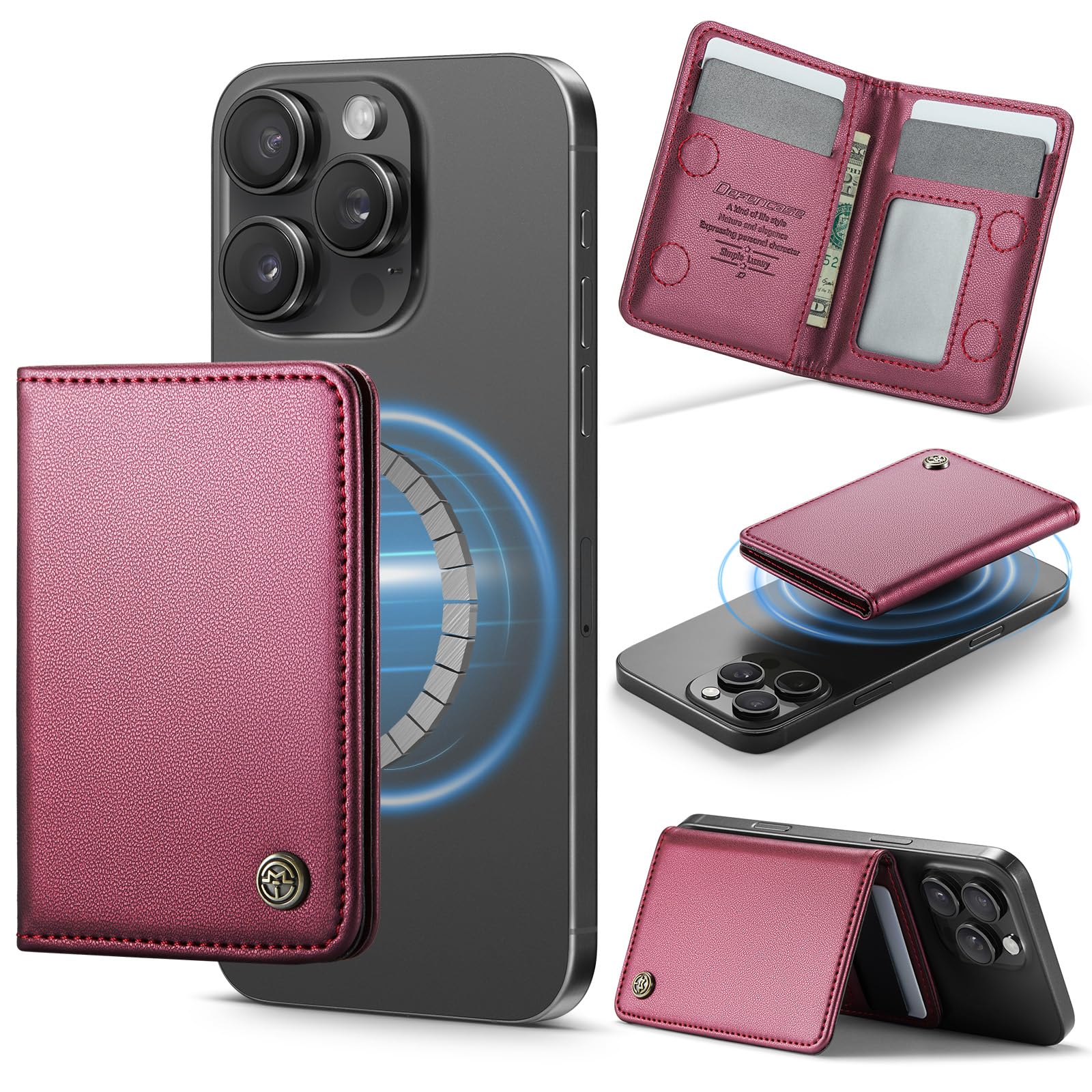 Amazon.com: Defencase for Magsafe Wallet Magnetic Card Holder RFID ...