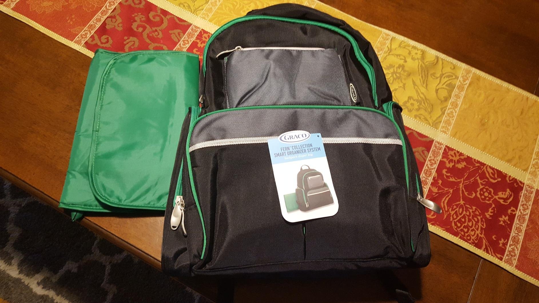 Amazon.com: Graco Fern Back Pack Diaper Bag with Smart Organizer System ...