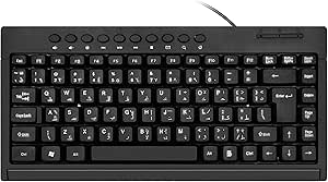 MCSaite 301A Wired Arabic and English 78 Keys Mini Keyboard - USB ...