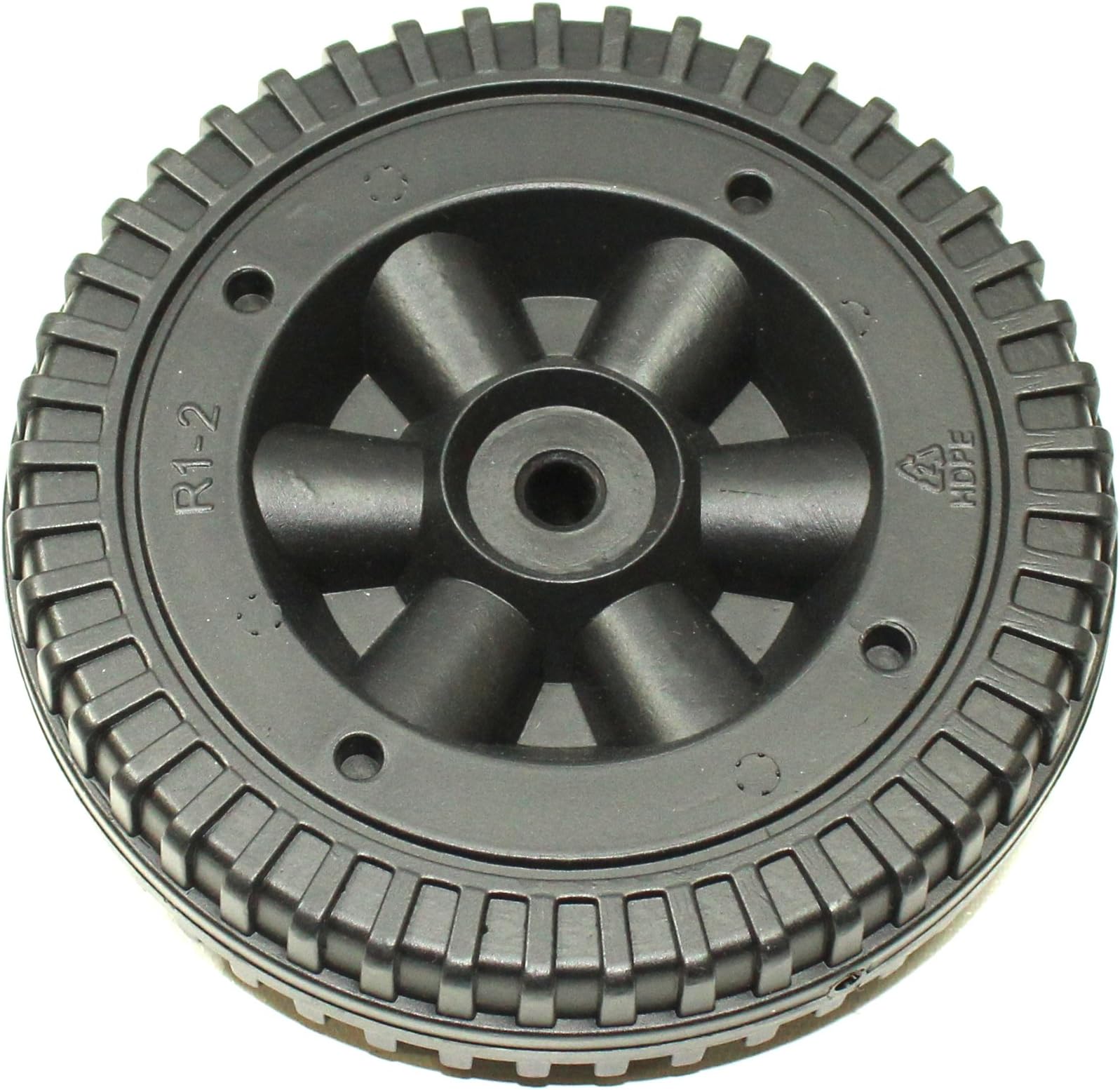 Amazon.com : Wheel 7 Inch Plastic Black Blow Molded (G437-0037-W1 ...
