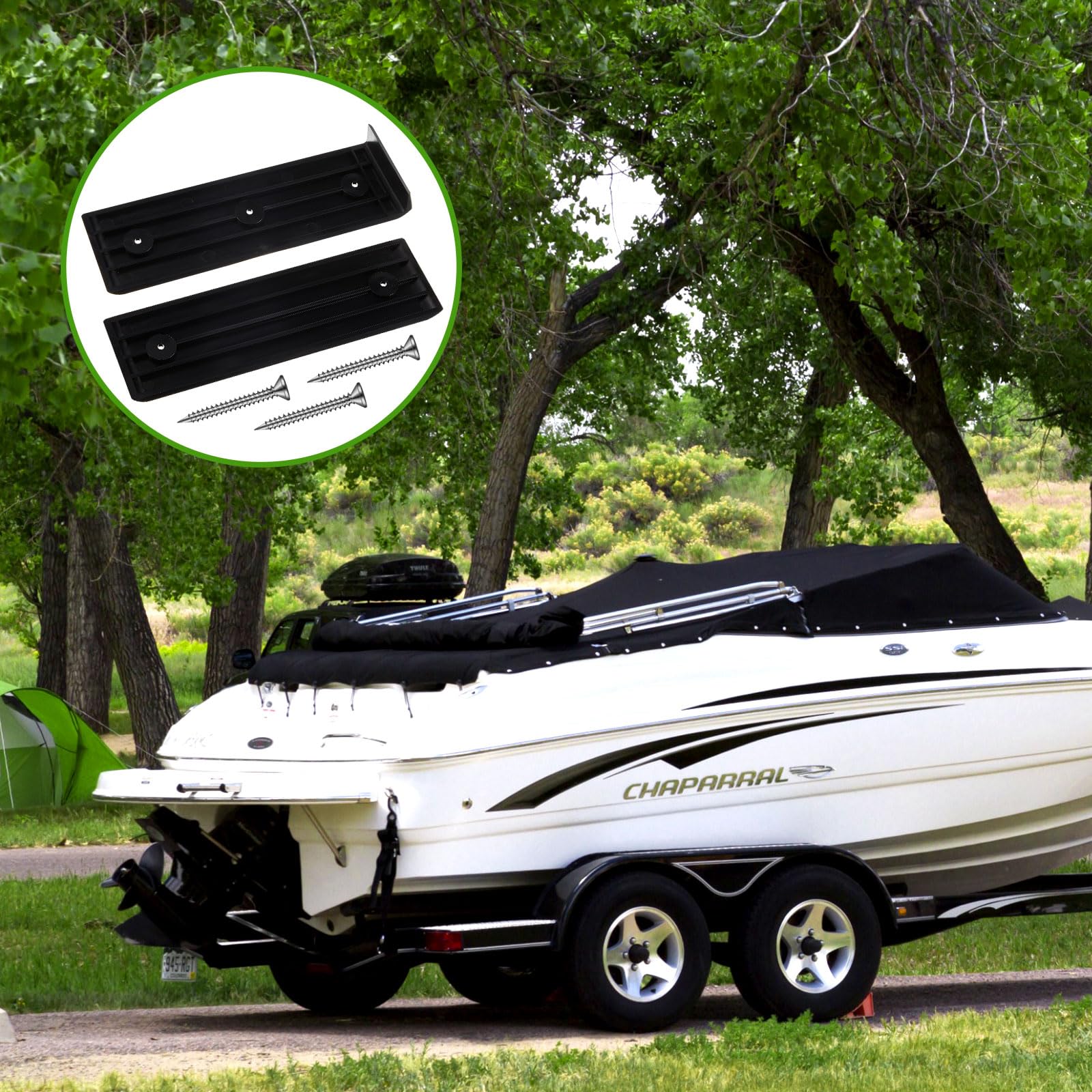 Snapklik.com : 10 Pcs Boat Trailer Bunk Slide Pads And Boat Trailer ...