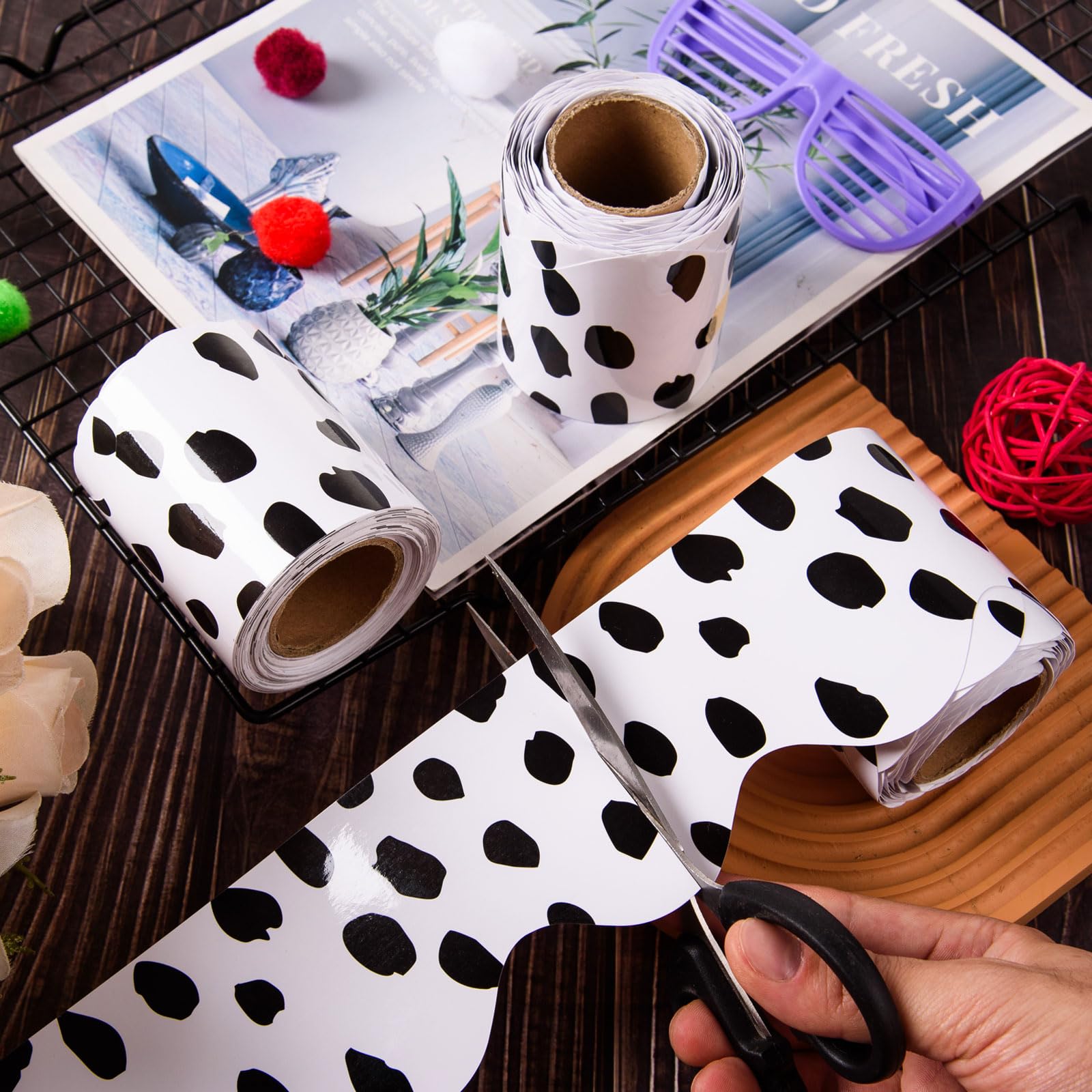 Snapklik.com : AWIZOM 99 Feet Black Painted Dots Bulletin Board Borders ...