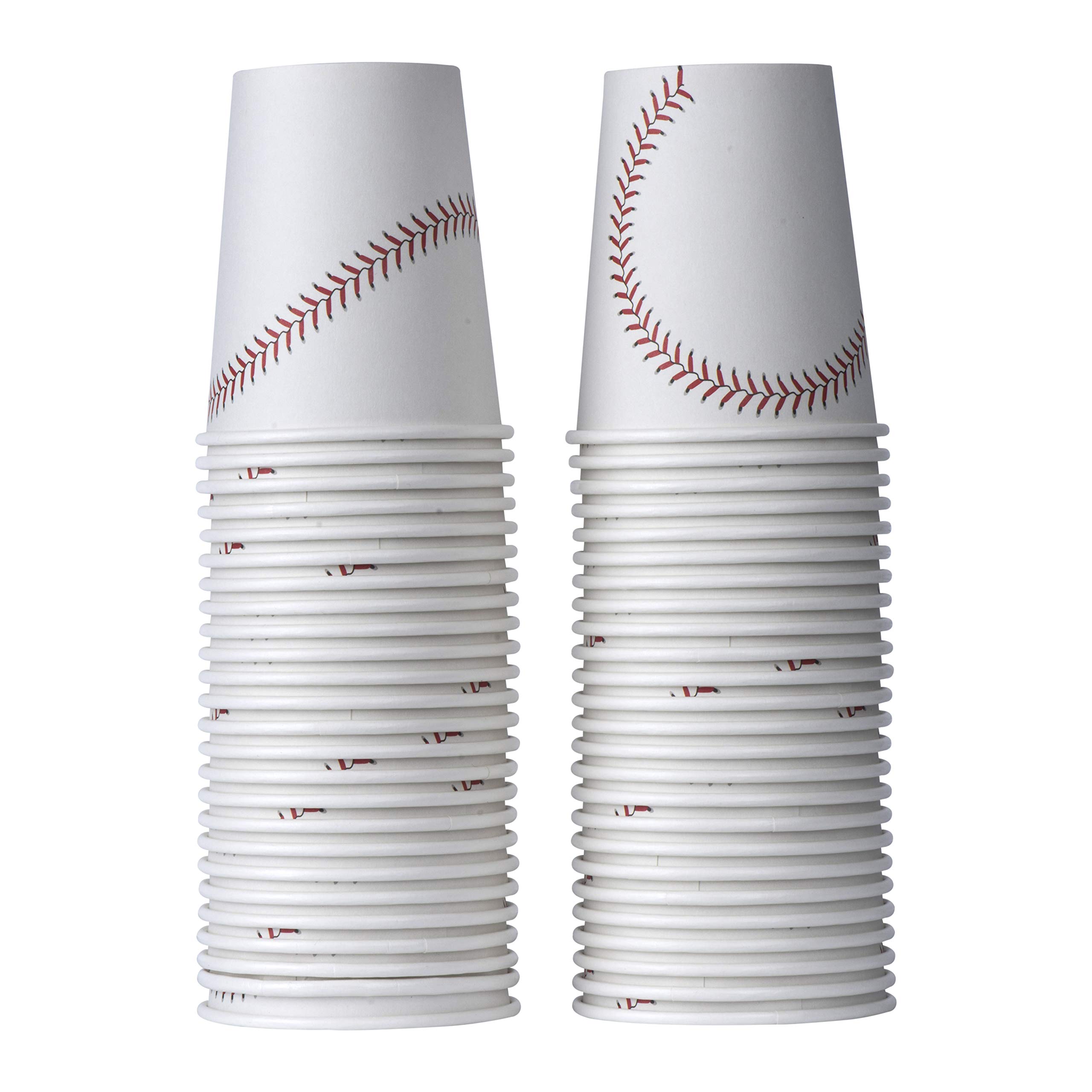 Amazon.com: Hammont Baseball Cups - 9 oz Baseball Themed Party Cups ...