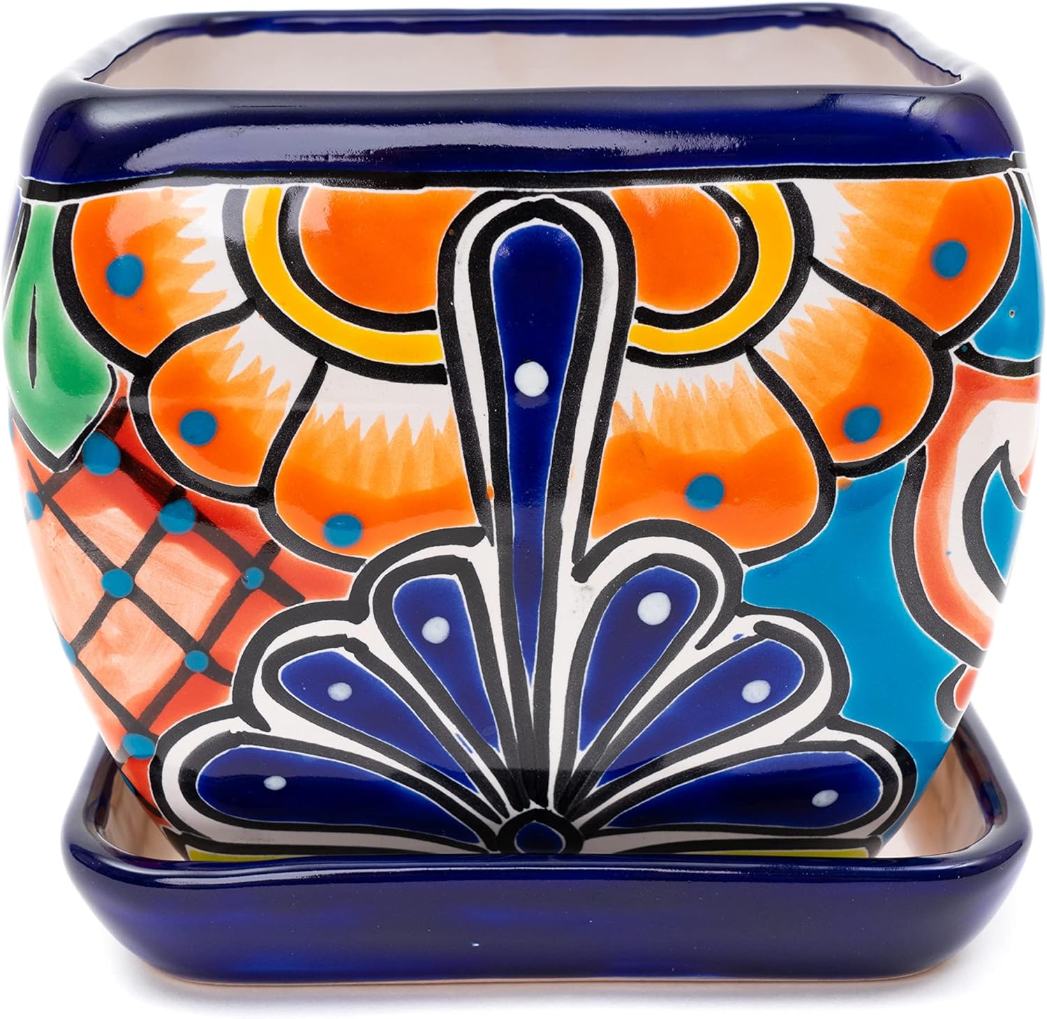 Amazon.com : Enchanted Talavera Mexican Hand Painted Ceramic Plant Pot ...