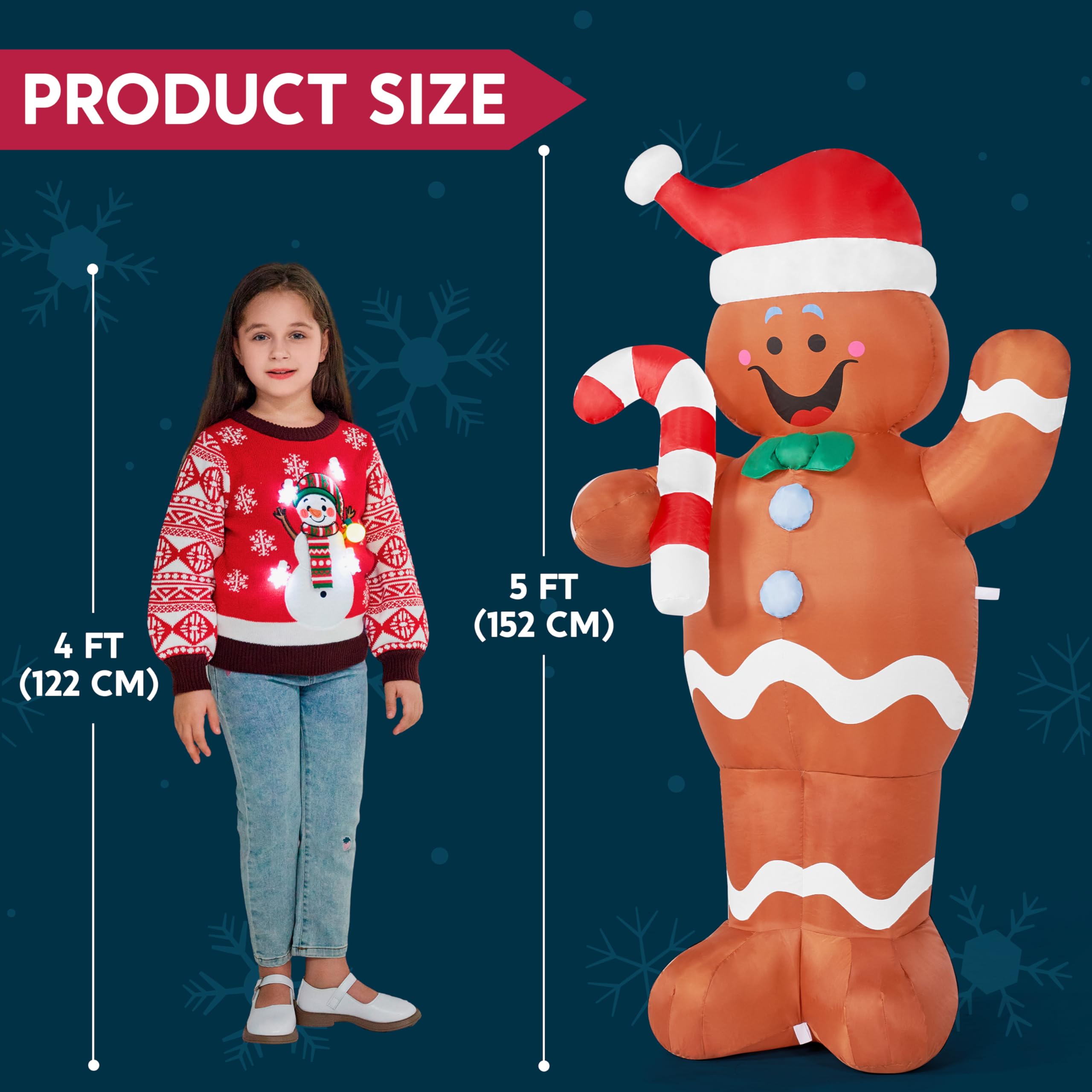 Snapklik.com : Joiedomi 5 FT Christmas Inflatable Outdoor Decoration ...