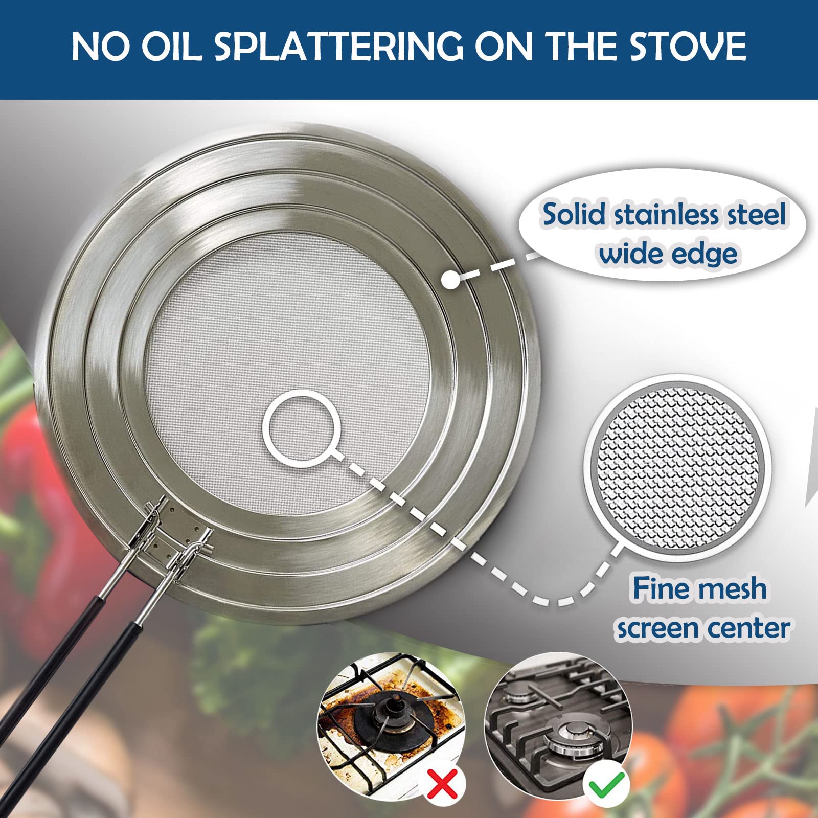 Snapklik.com : Splatter Screen Guard, Oil Hot Grease Shield Splatter ...