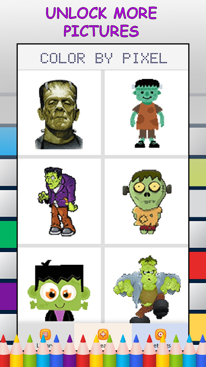 Frankenstein Color by Number - FREE Pixel Art Game - Coloring Book ...