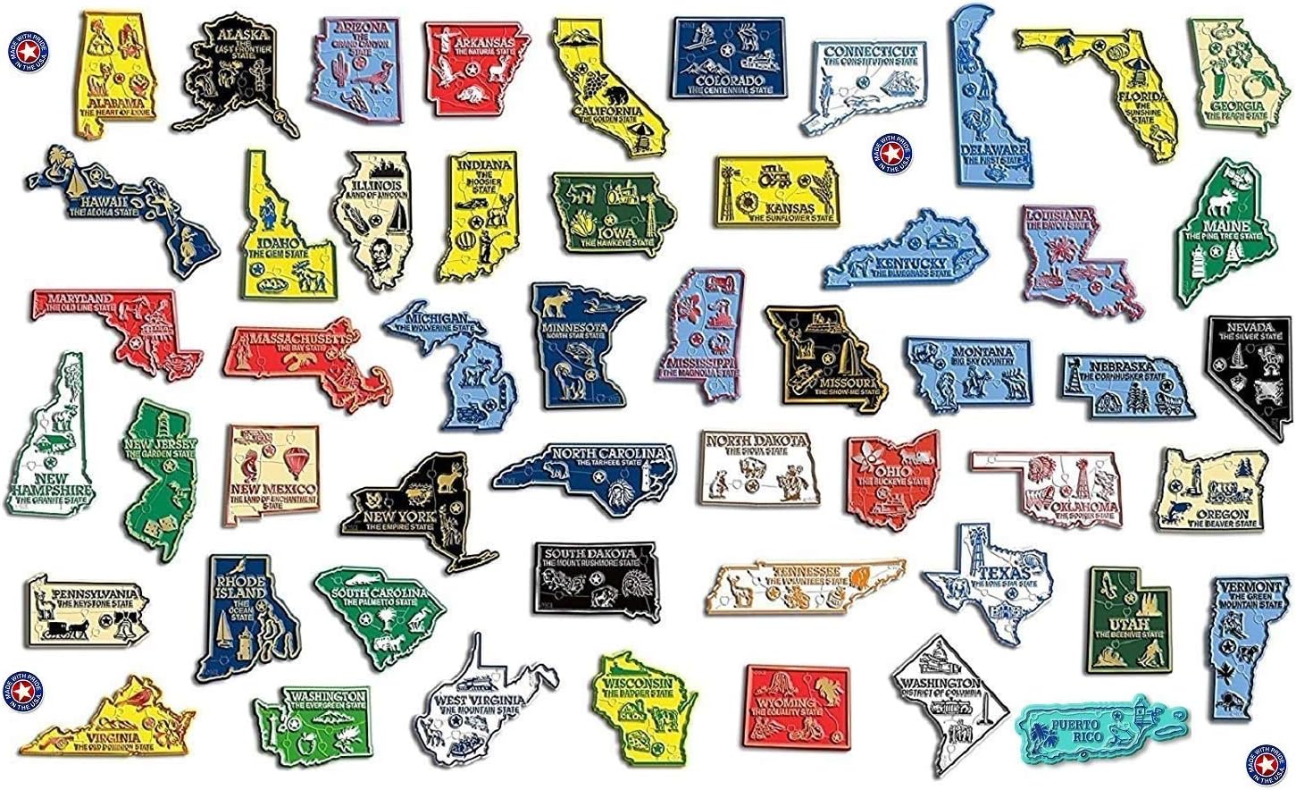 Amazon.com: 50 State Map Refrigerator Magnets: Home & Kitchen