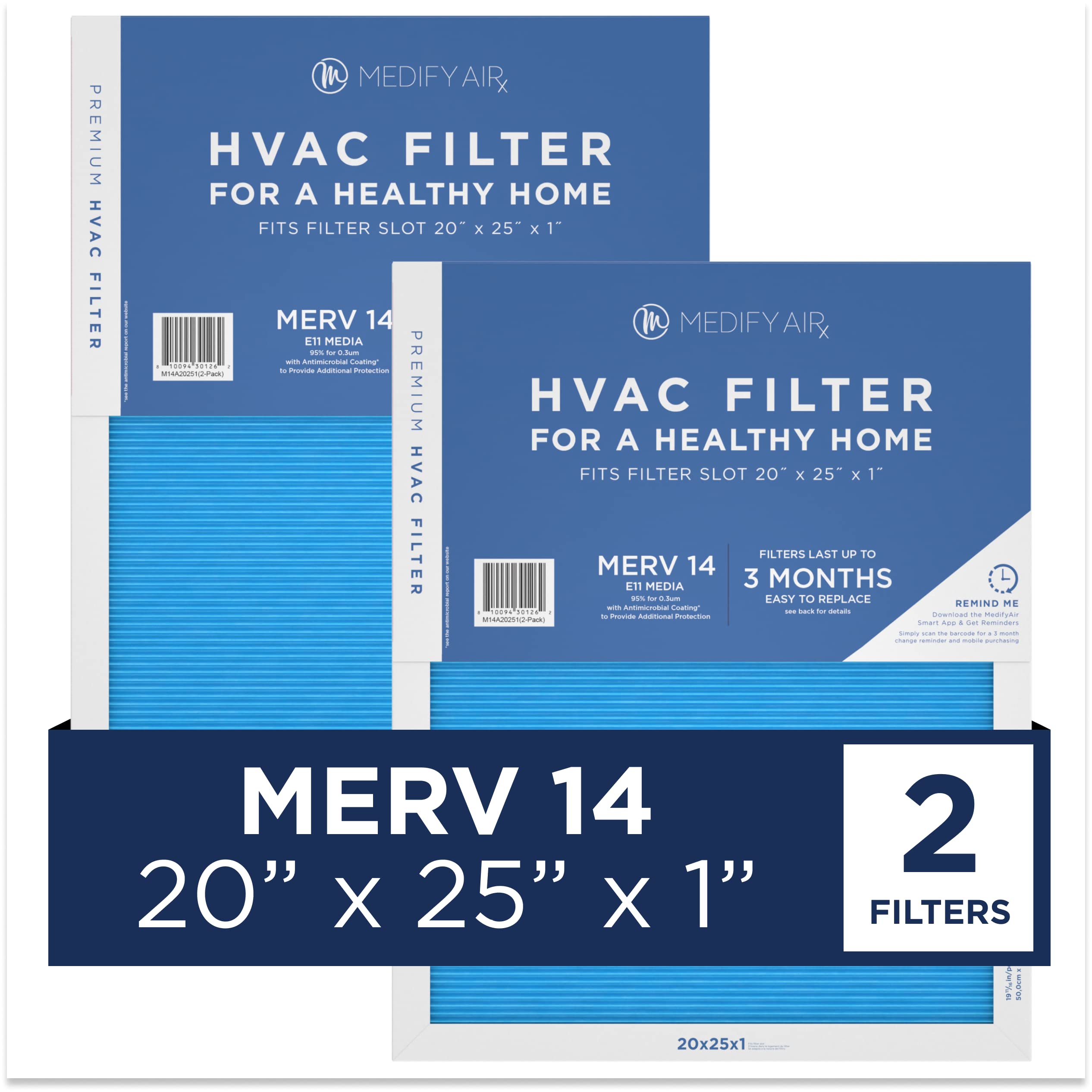 MEDIFY PRO 20x25x1 Filter - MERV 14 - E11 Media - Air Cleaning ...