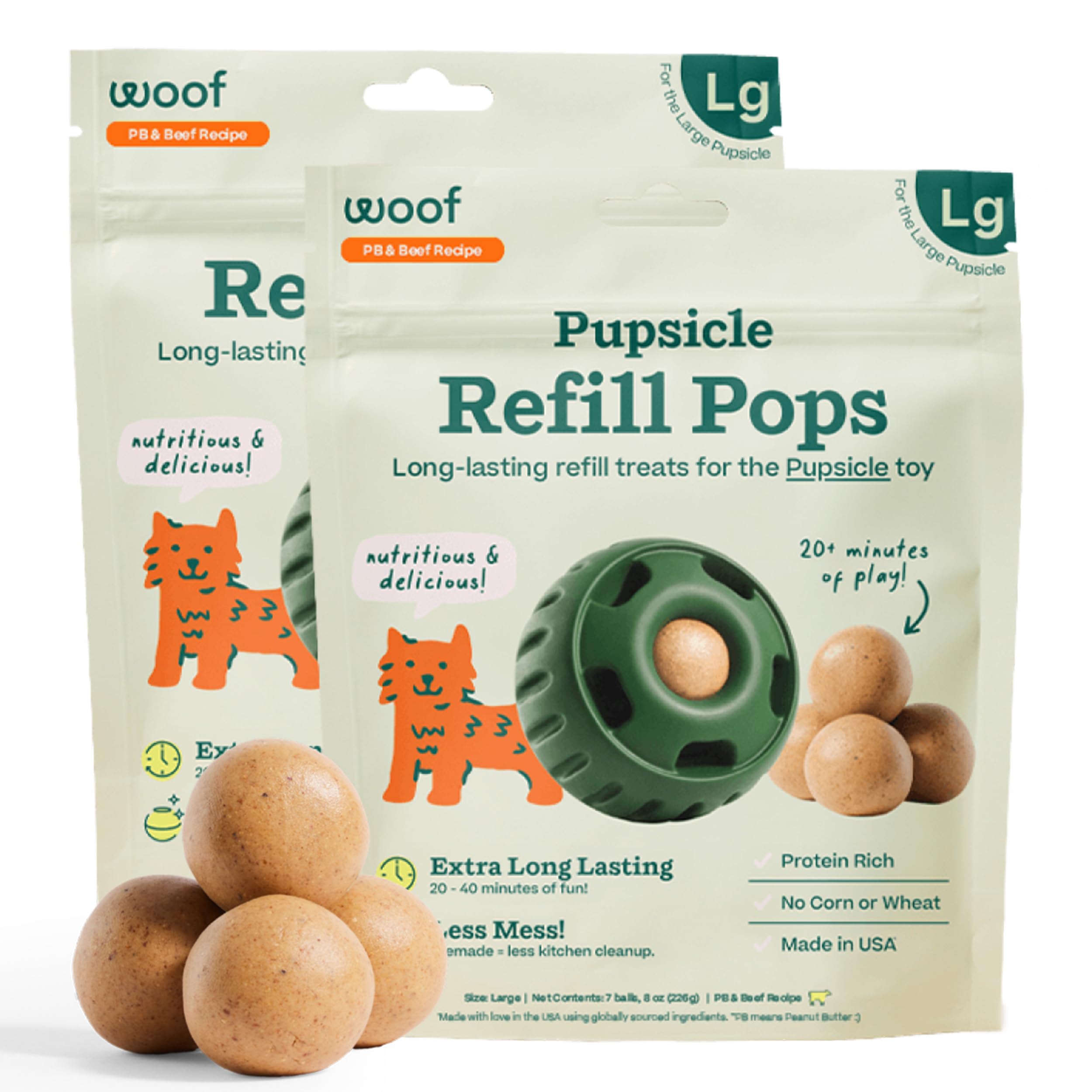 Magnesium Dog Supplements For Calmness WOOF Pupsicle Calming Refill ...