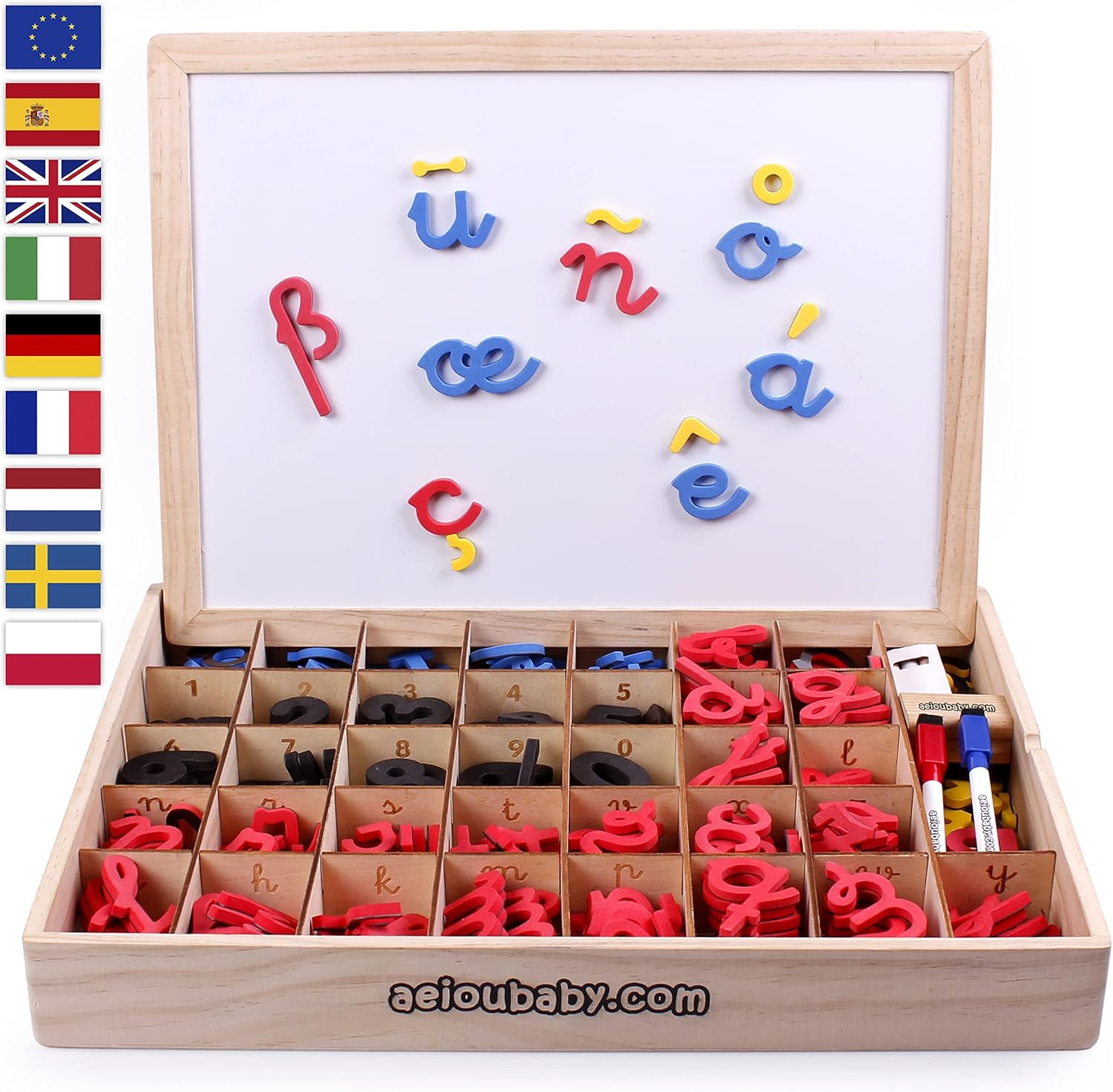 Montessori Magnetic Numbers and Letters. Movable Cursive Alphabet ...