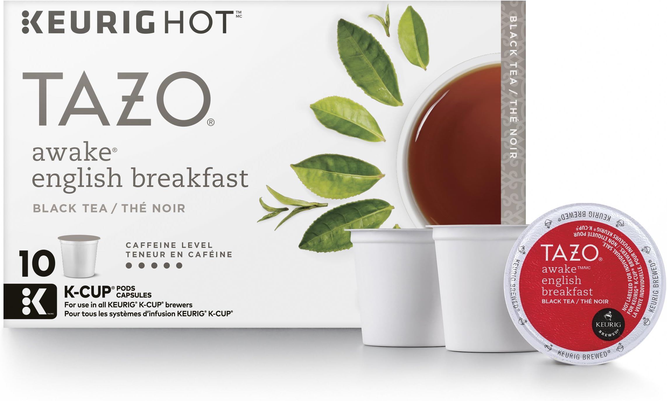 Amazon.com : Tazo Awake English Breakfast Black Tea K-Cup (10 single ...