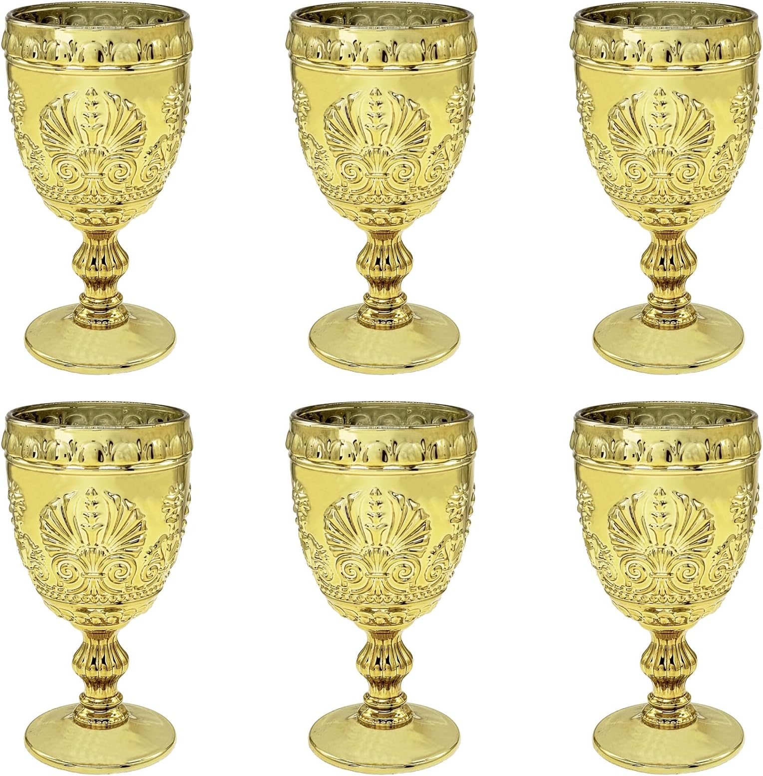Amazon.com | IbErsa 12pcs Vintage Chalice Cup Wine Goblet Royal Wine ...