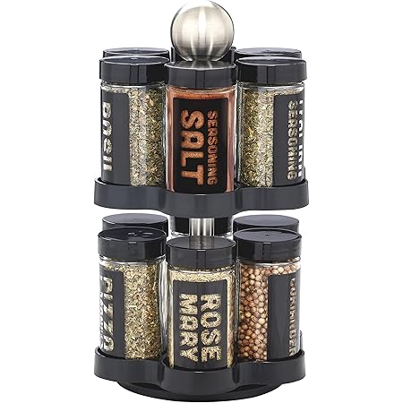 Amazon.com: Kamenstein 16 Jar Hourglass Revolving Countertop Spice Rack ...