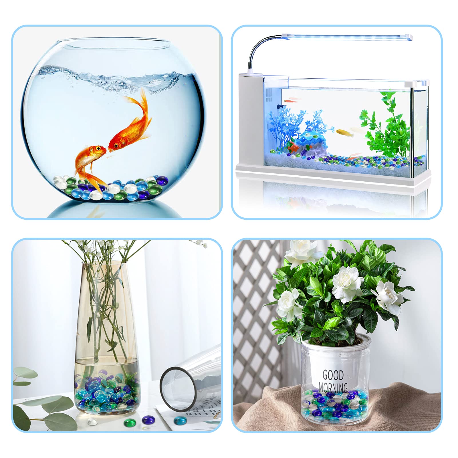 Glass Clear Round Glass Pebbles For Garden Decor And Botswana Pebbles ...