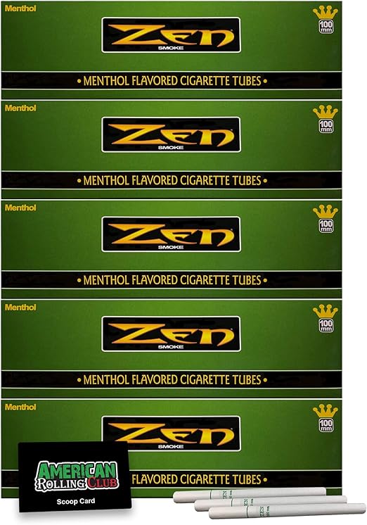 Amazon.com: Zen Cigarette Tubes | Menthol | 100's | 5 Pack | 1000 Tubes ...