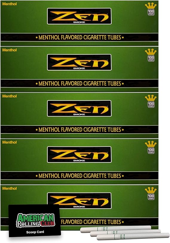 Amazon.com: Zen Cigarette Tubes | Menthol | 100's | 5 Pack | 1000 Tubes ...
